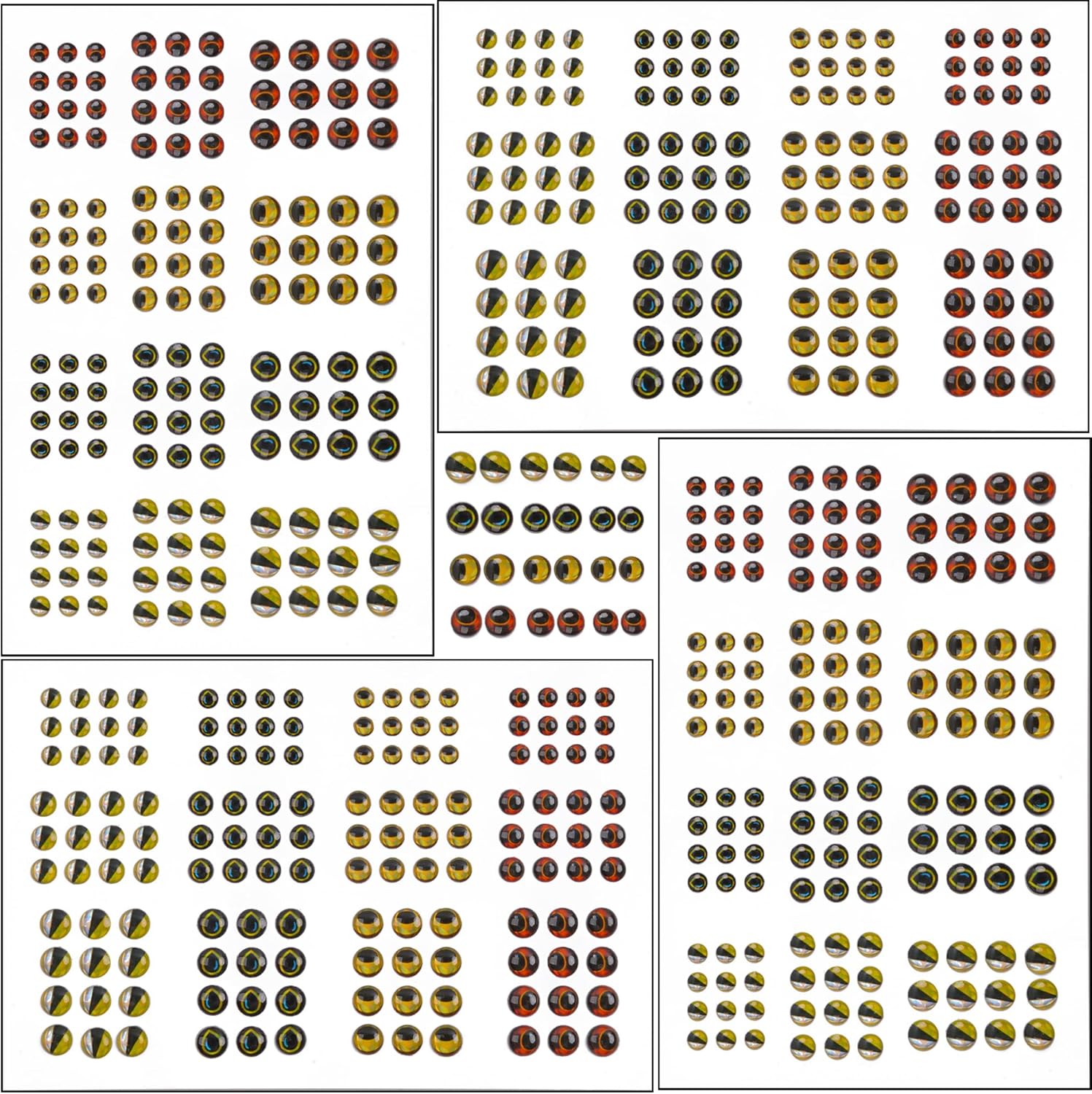 Amazon.com : 3D/4D Fishing Lure Eyes Realistic Holographic Fishing Eyes ...