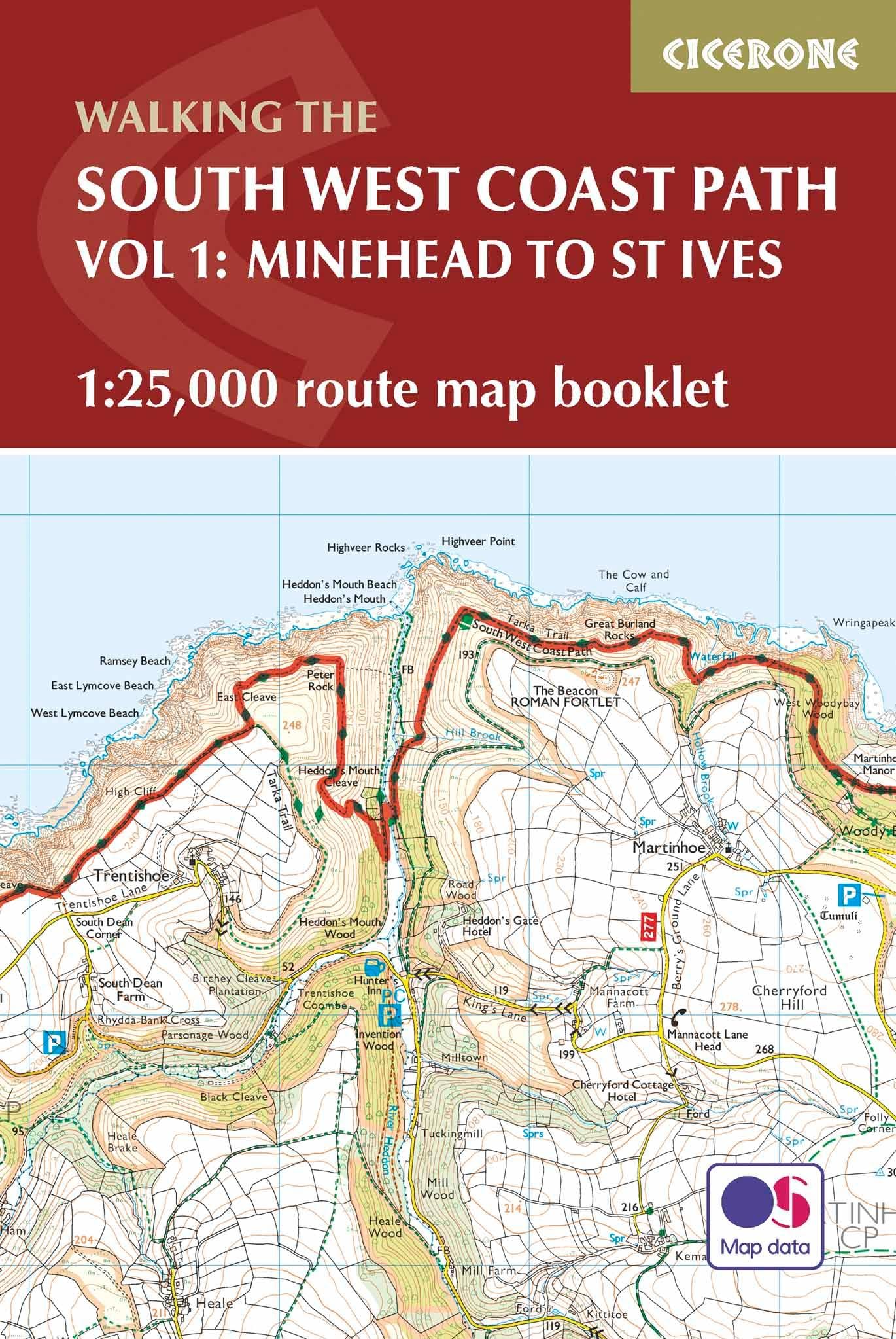SW Coast Path Map Bklt Minehead St Ives: Paddy Dillon: 9781852849368 ...