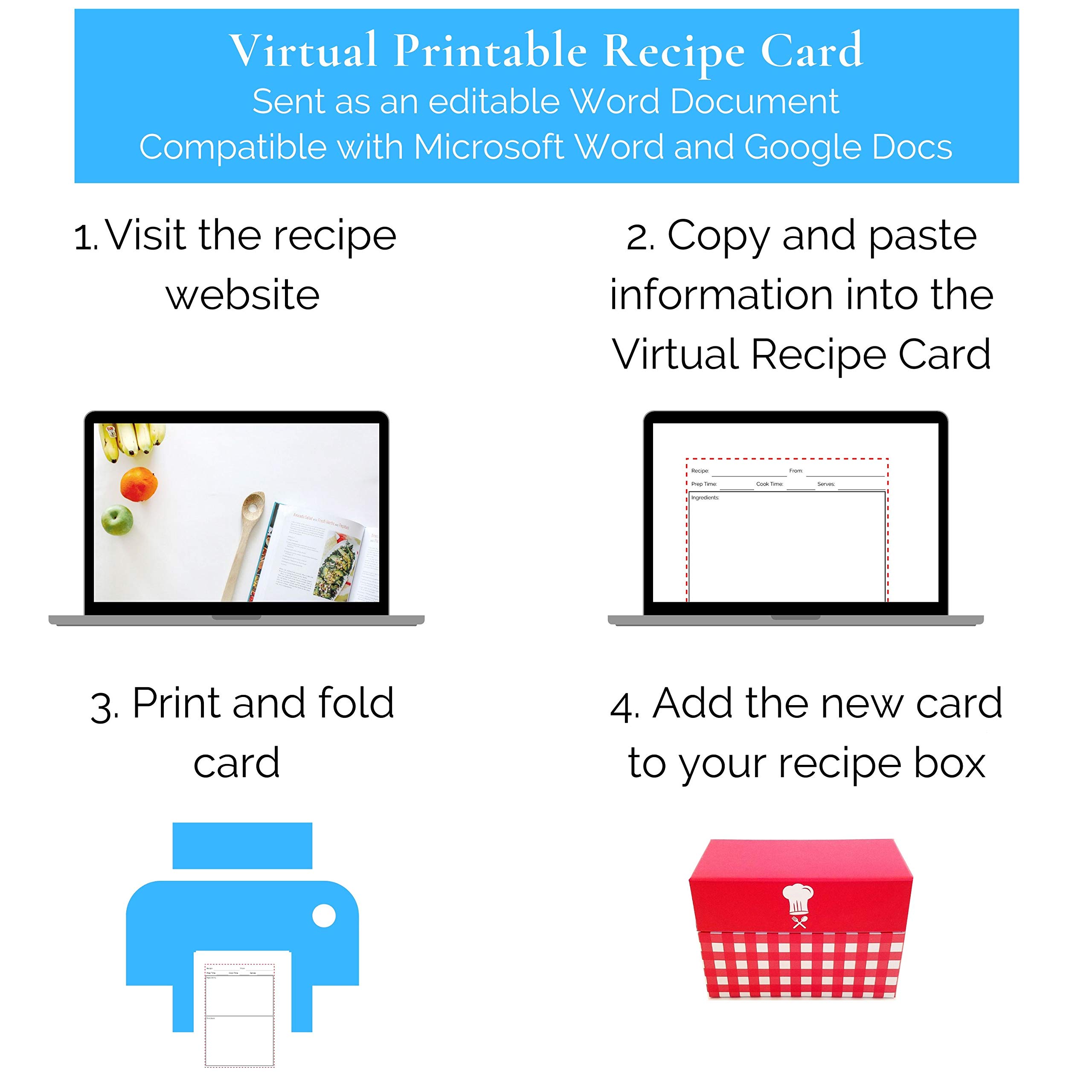 Buy Recipe Box with 100, 4x6 Cards + 9 Dividers + 1 Measuring ...