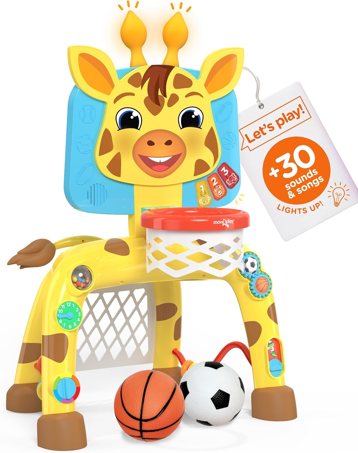 Move2Play, Giraffe Basketball Hoop & Soccer Goal Activity Center | 30 ...