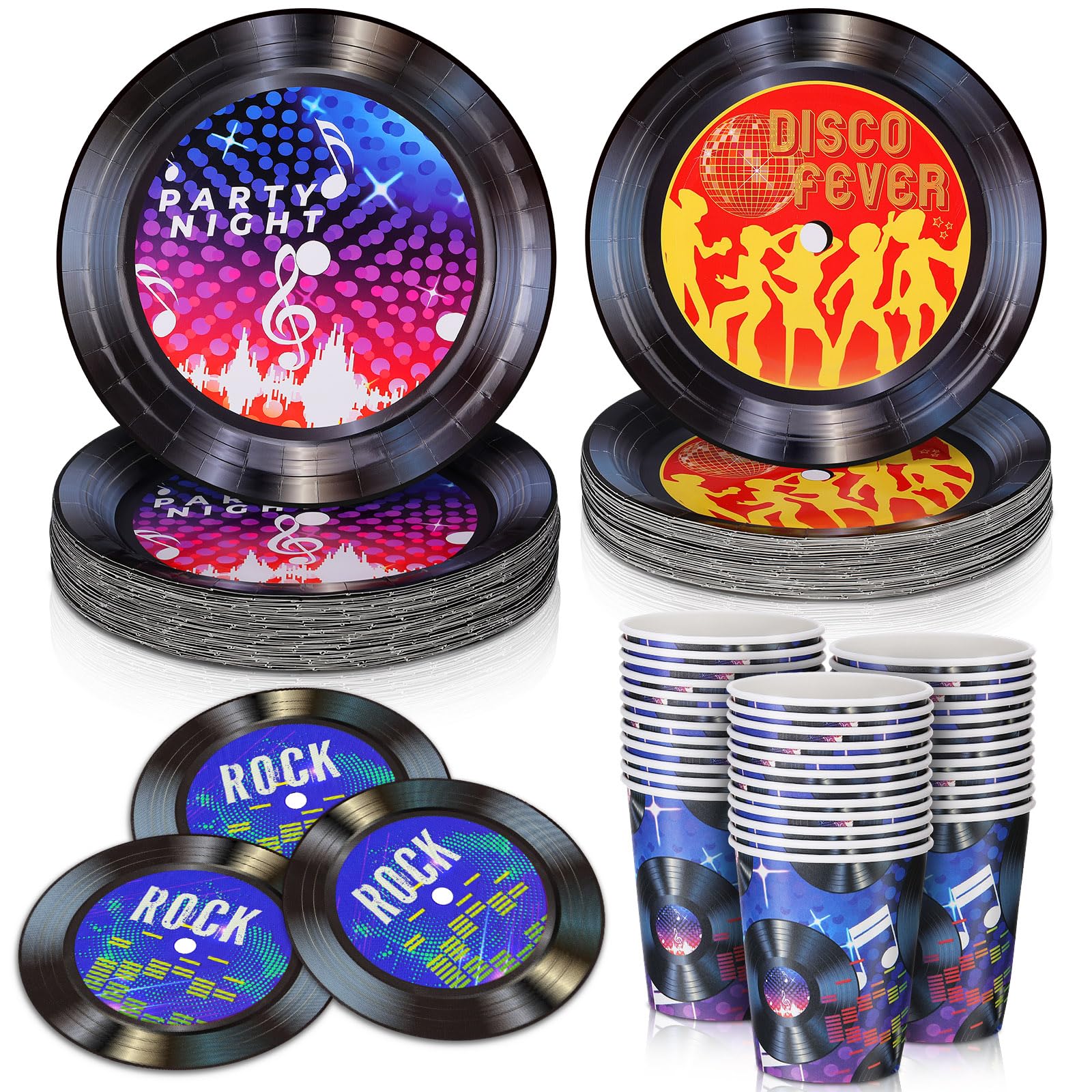 Amazon.com: Hushee 200 Pcs 50's Party Decorations Set Serves 50 Retro ...