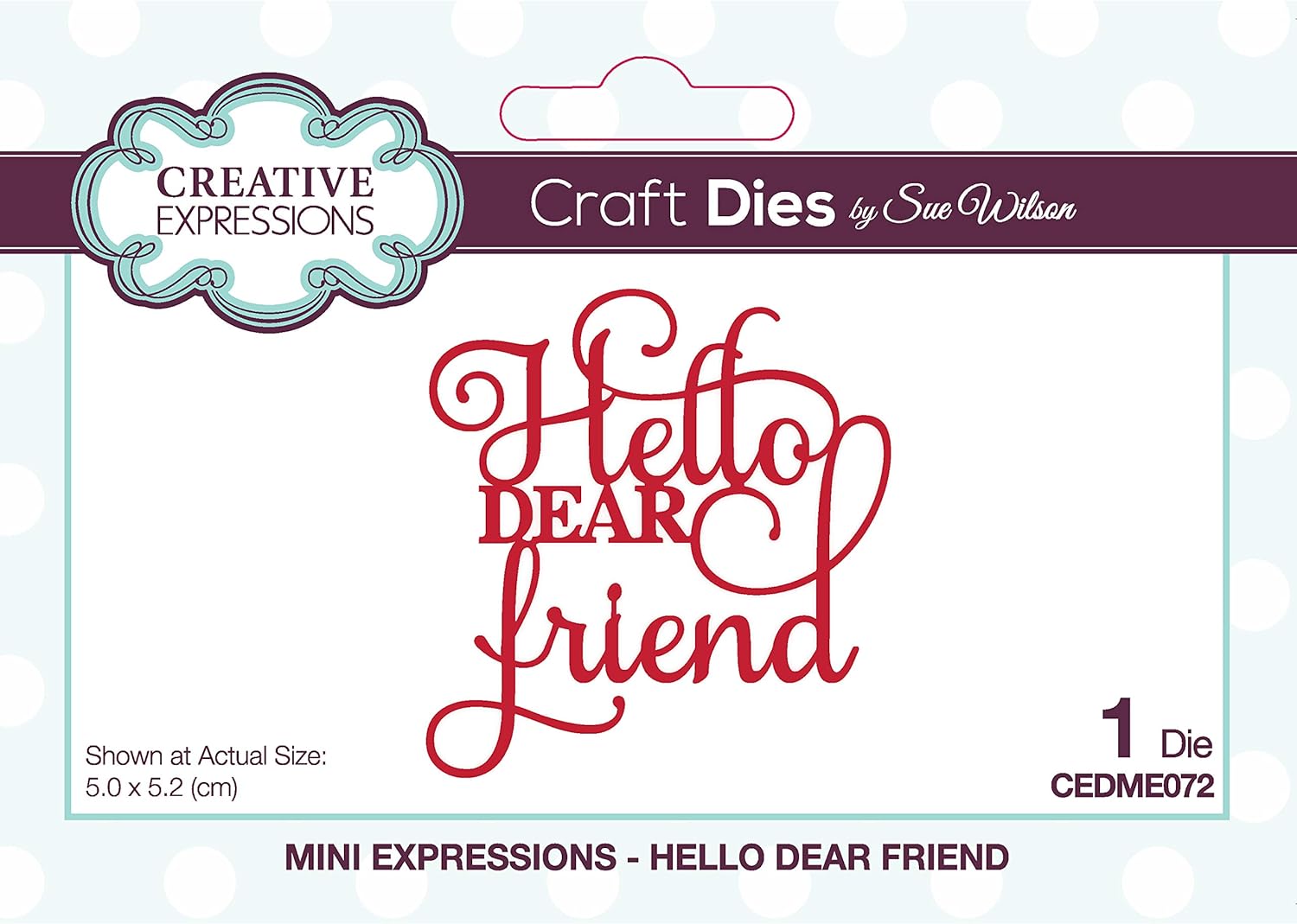 Amazon.com: Sue Wilson Mini Expressions-Hello Dear Friend-Craft Die ...