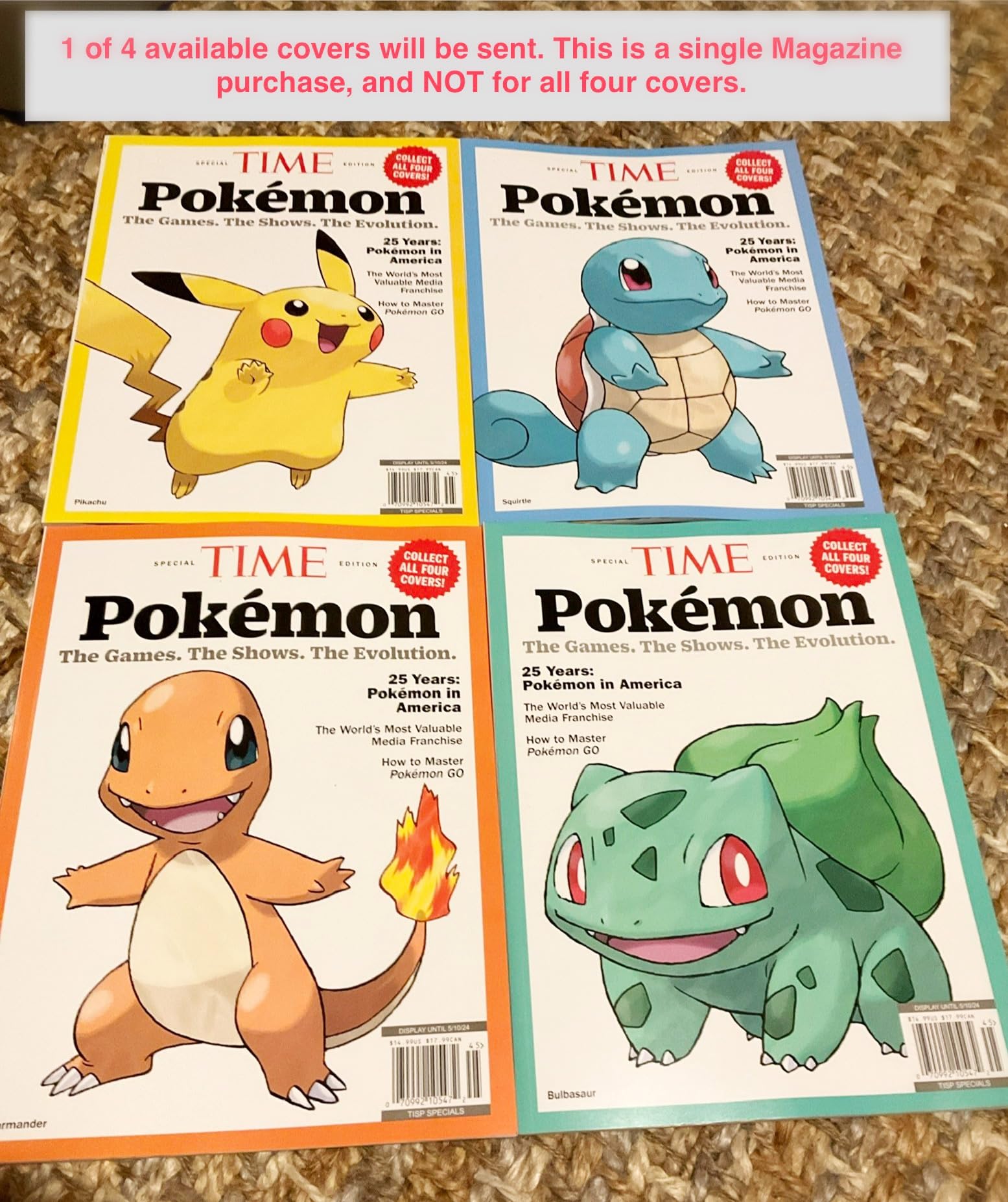 Time Pokemon Magazine Year 2025 (Covers Vary): Wall Periodicals Online ...