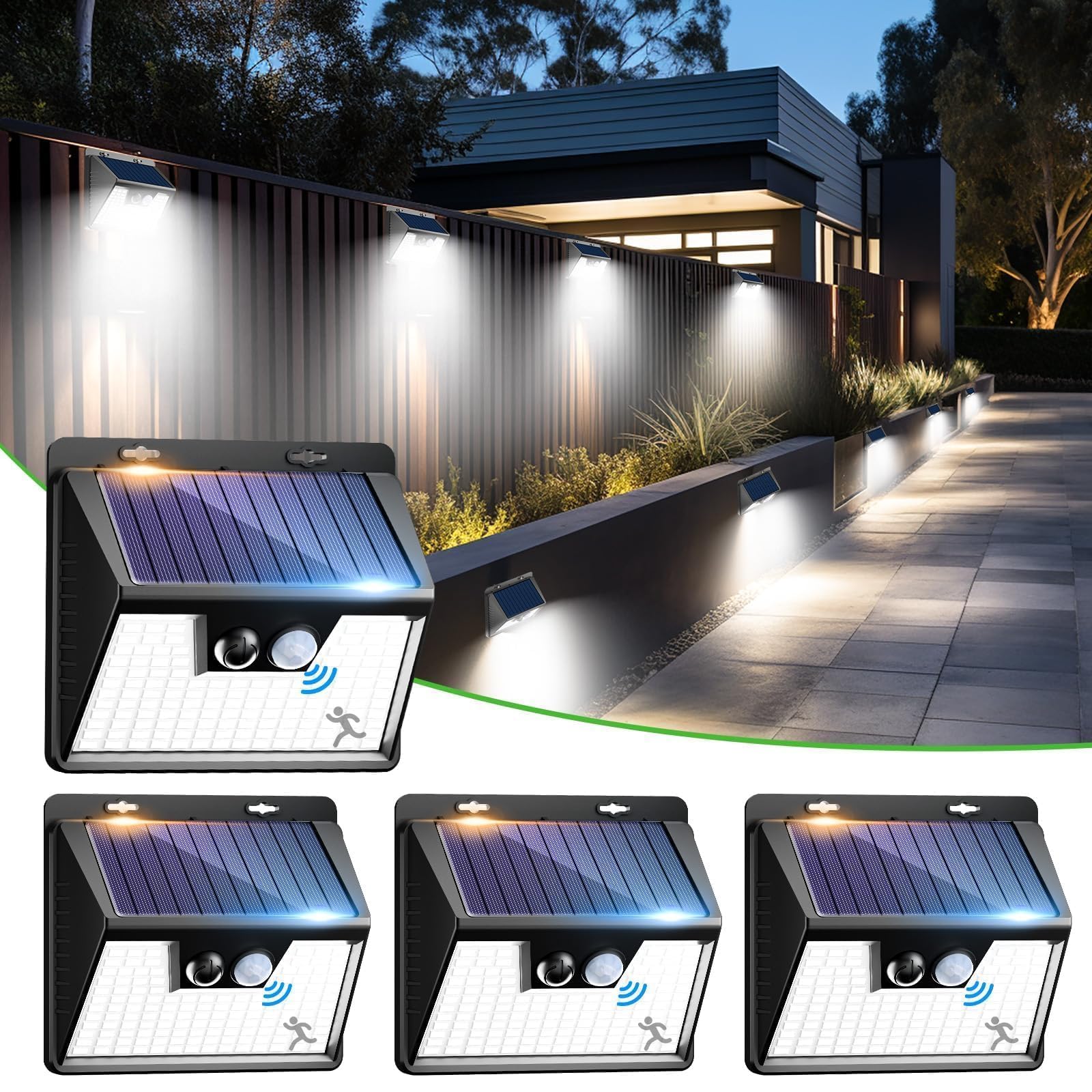 Outdoor Solar Garage Lights Up And Down Solar Wall Lights,