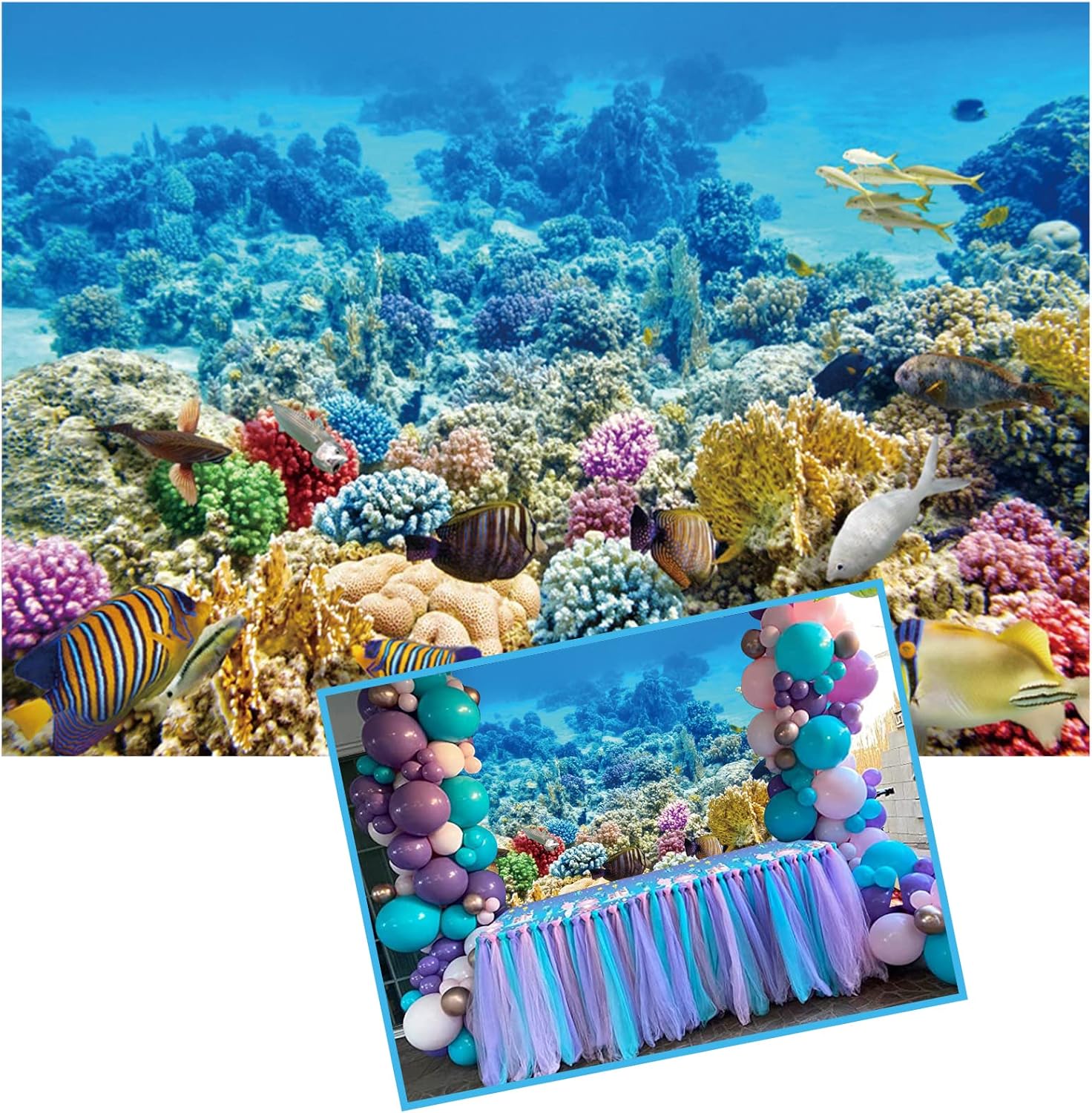 Amazon.com : 5x3FT Under The Sea Backdrop for Photography Kids Girl Boy ...