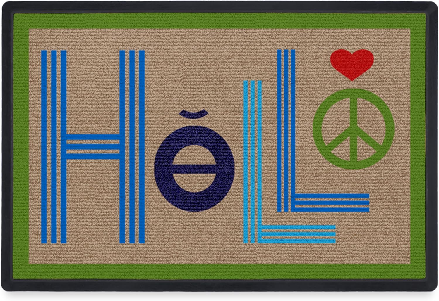 Amazon.com: RUGGABLE Washable Front Doormat – Jonathan Adler Hello Love ...