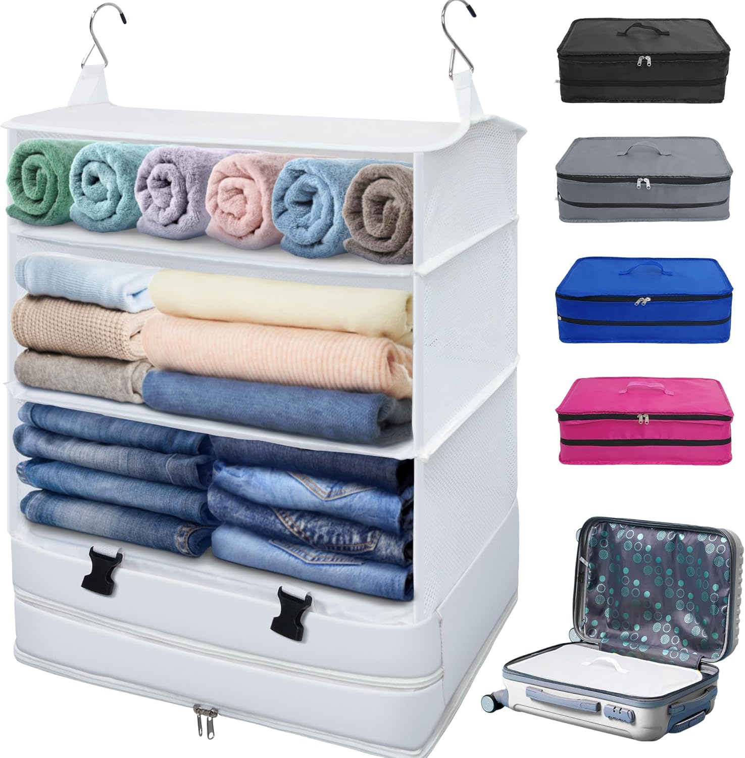 Amazon.com: Lilyfantasy Portable Hanging Travel Shelves Bag, Travel ...