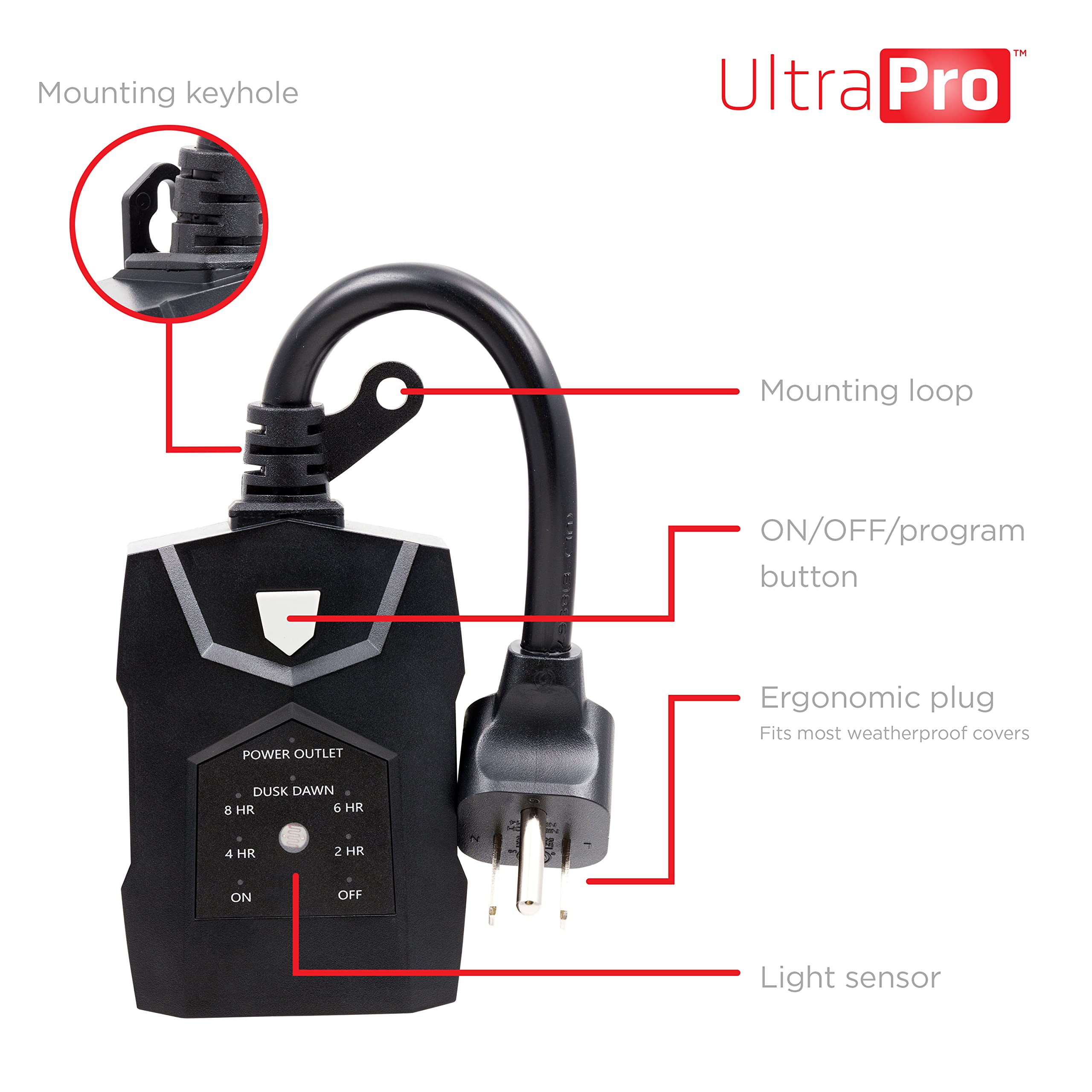 Snapklik.com : Outdoor Outlet Timer - Dusk-to-Dawn Sensor, Single ...