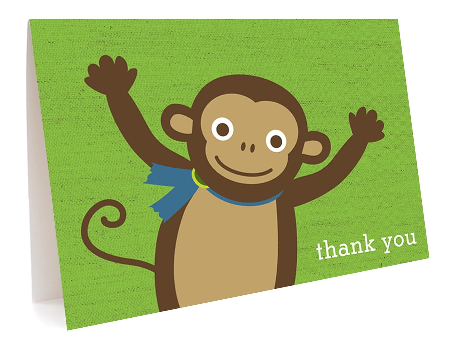 Waving Monkey Thank You Cards, 6-Pack by Night Owl Paper Goods : Amazon ...