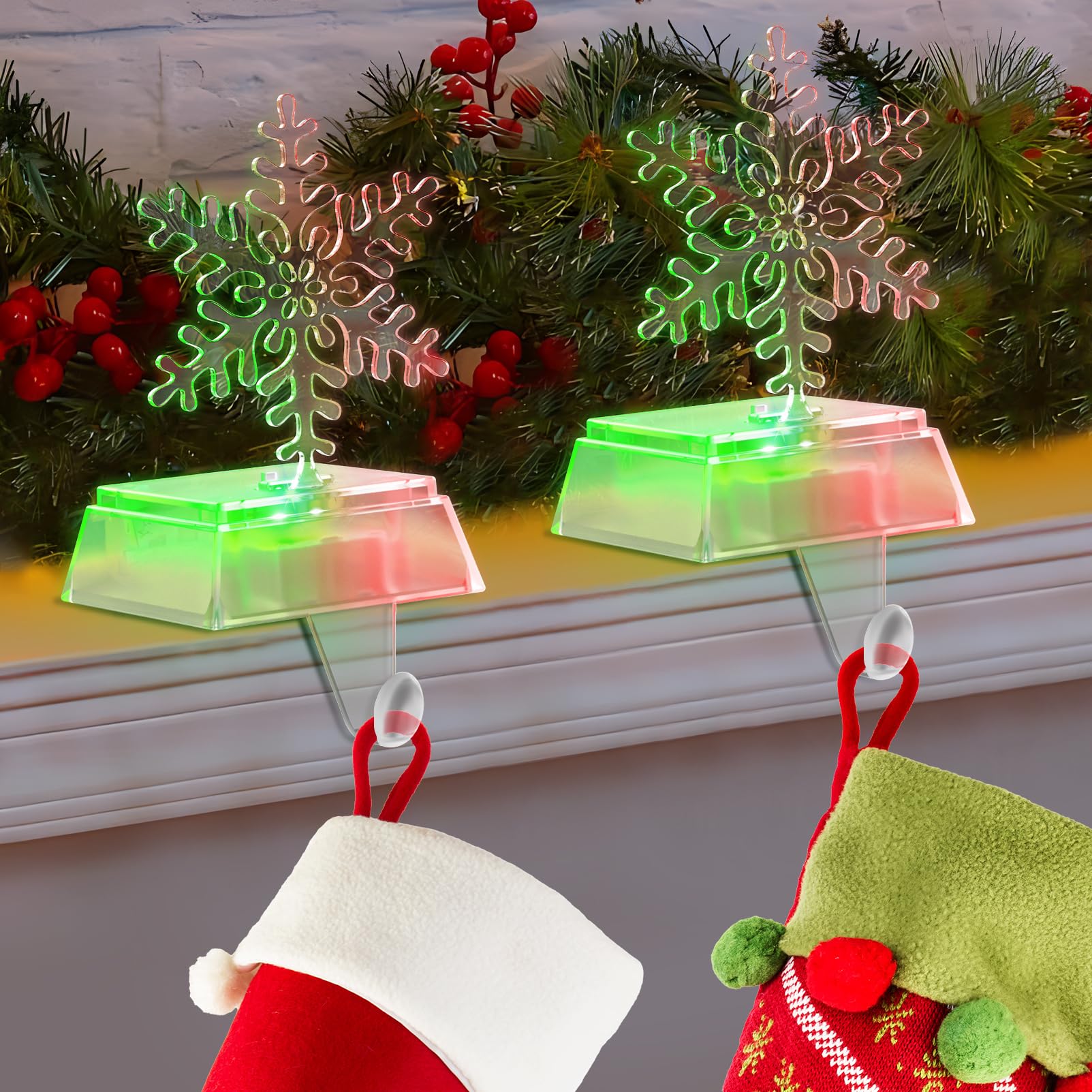 Amazon.com: Christmas Stocking Holders for Mantle, Stocking Hangers for ...