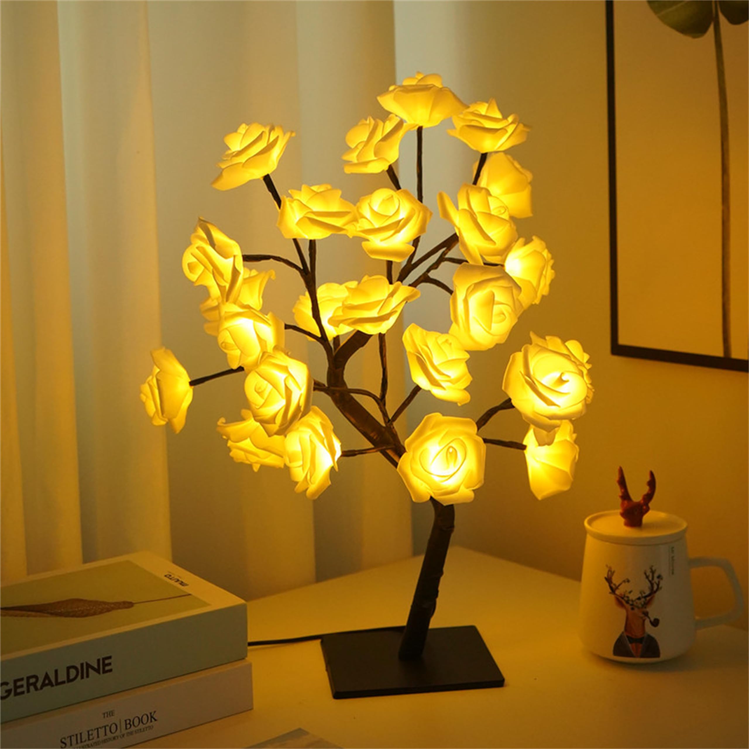 Tulip Lamp DIY Tulip Night Light Tulip Lamp with Glass Cover, Battery ...