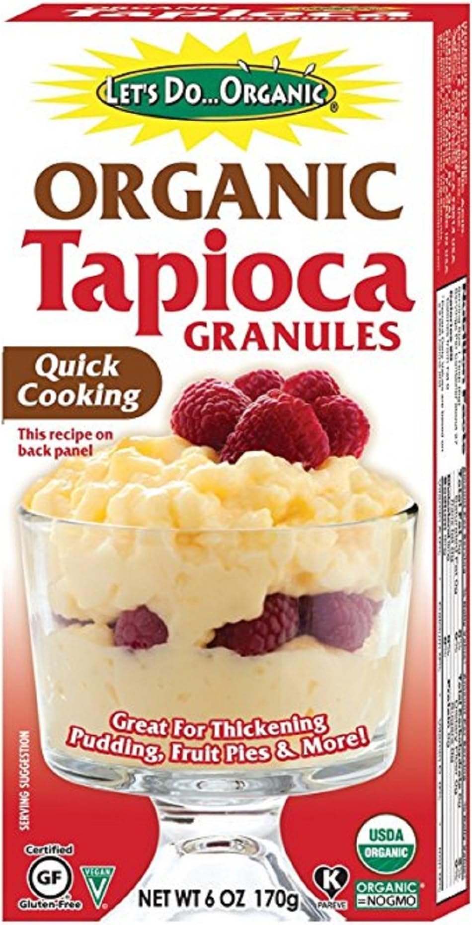 Amazon.com: Let's Do...Organic Organic Tapioca Granules, 6-Ounce Boxes ...