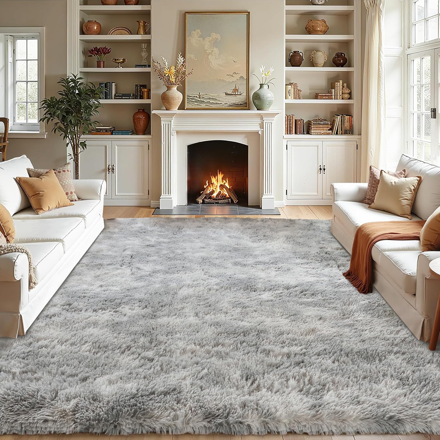 Amazon.com: LEDODO Fluffy Area Rugs for Bedroom - Soft Plush Shag Rug ...