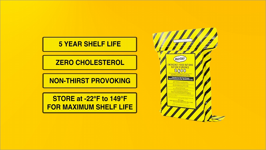 Long Shelf Life Food Mayday 2400 Calorie Food Bars - 24 Pack Emergency ...