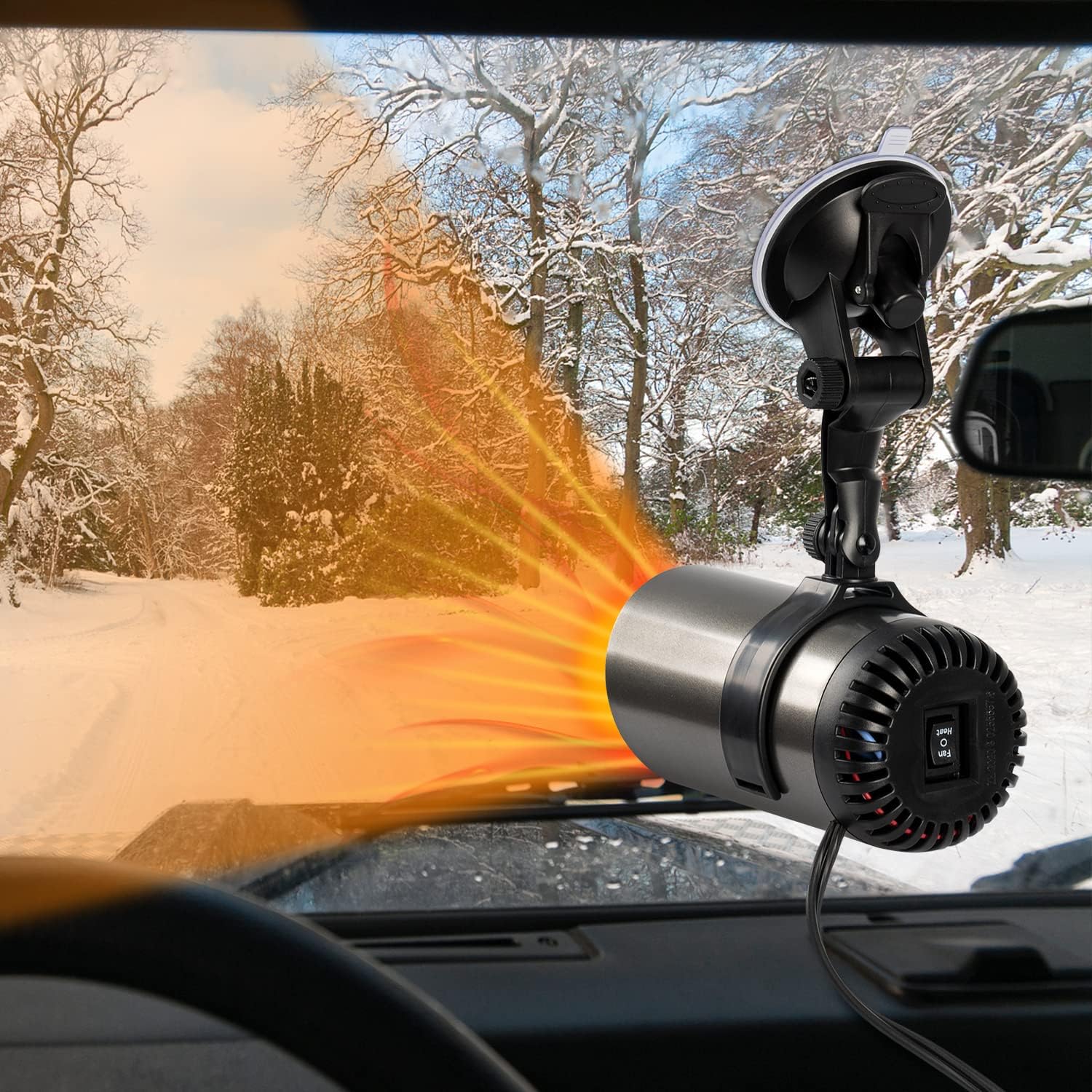 Amazon.com: Car Heater, 12V 150W Portable Windshield Defogger and ...
