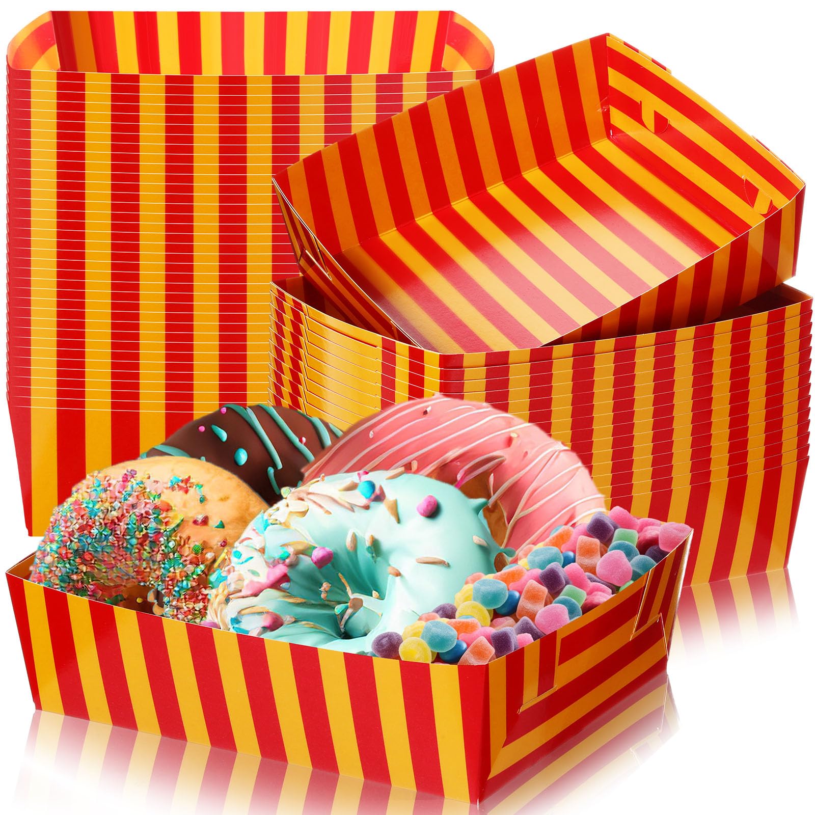 Amazon.com: Ziliny 36 Pcs Circus Party Supplies Circus Theme Food Trays ...