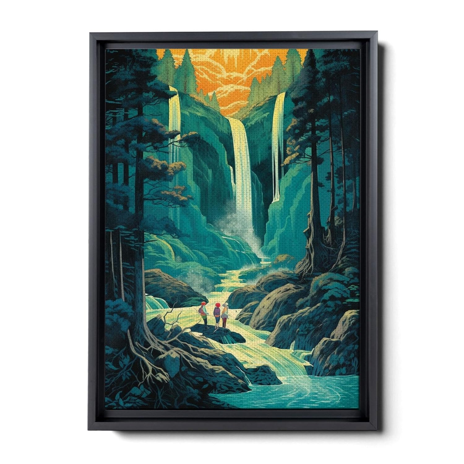 Amazon.com: Amida Waterfall On - Hokusai Print, Japan Wall Art ...