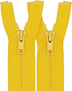 Amazon.com: MebuZip 2PCS #5 12 Inch Separating Jacket Zippers Resin Zipper Molded Plastic ...