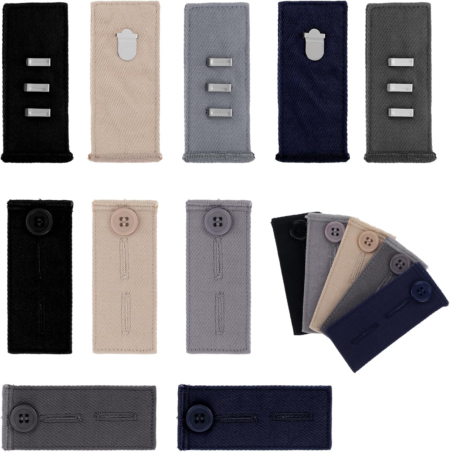 Amazon.com: 10 Pcs Elastic for Pants Waist Extenders for Pants ...