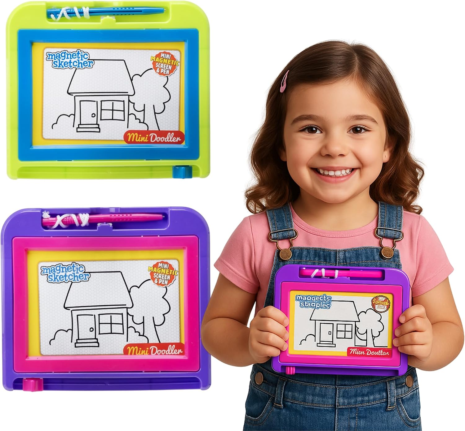 Mini Magnetic Doodle Board for Kids | Travel Size Erasable Sketch Pad ...