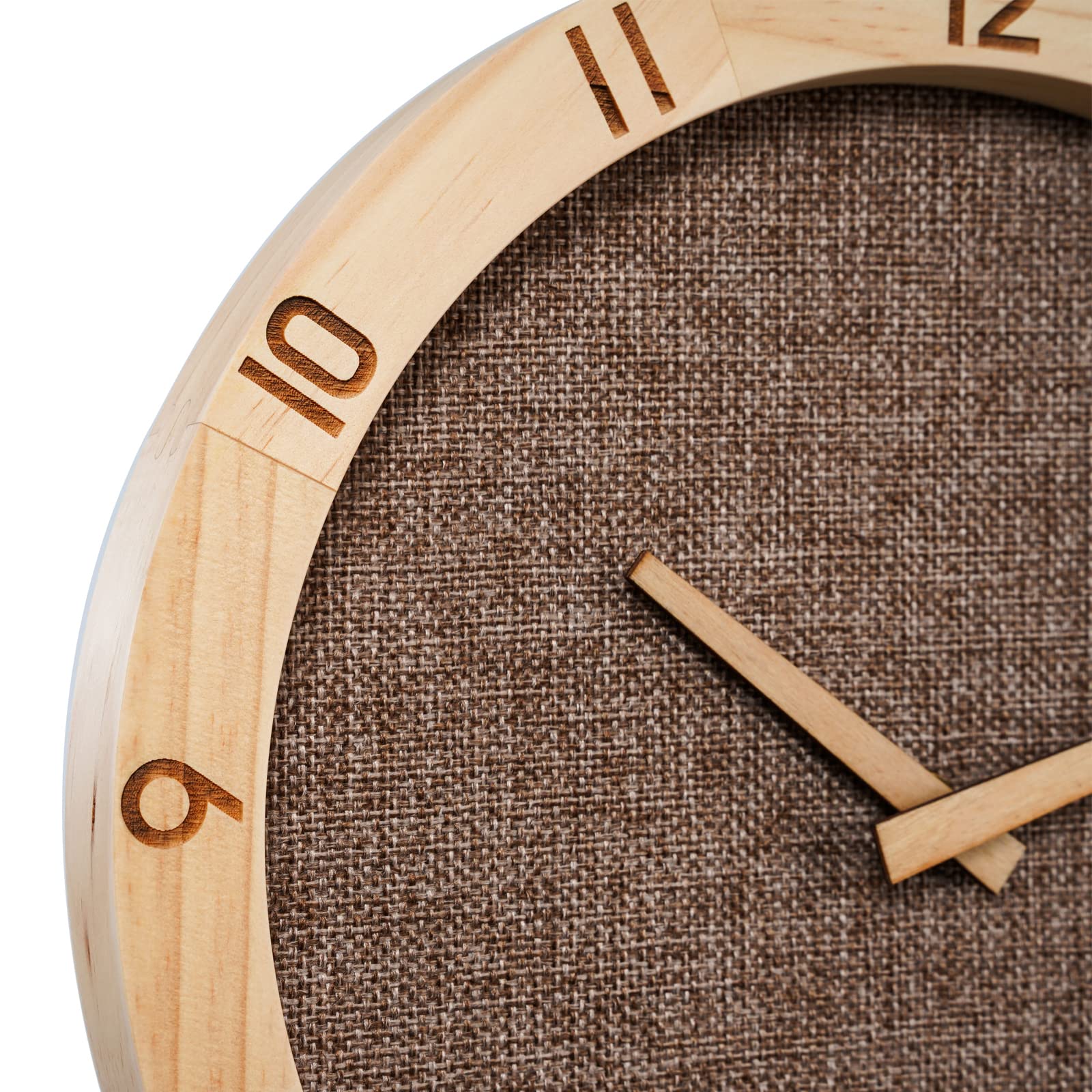 UberDeco 12 inch Wooden frame brown open face wall Clock – BigaMart