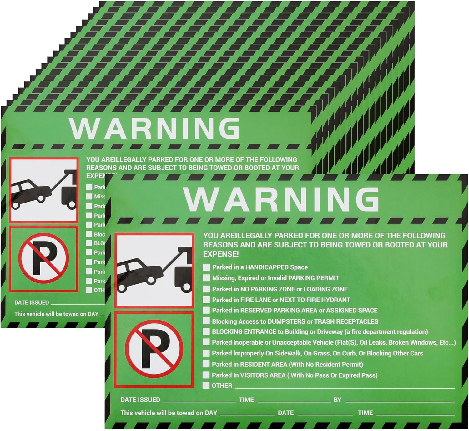 Amazon.com: Parking Violation Stickers Notice No Parking Warning ...