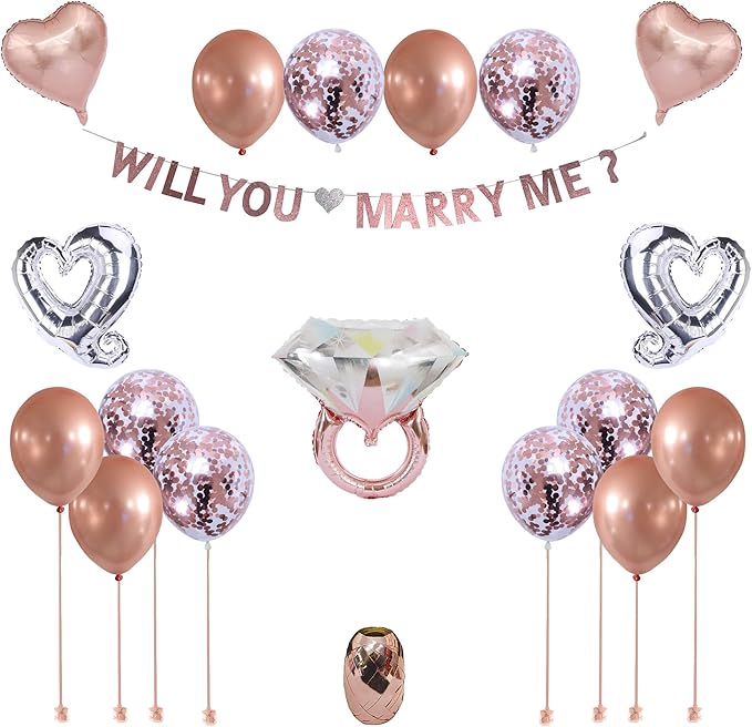 Amazon.com: Will You Marry Me Decorations, Will You Marry Me Banner ...