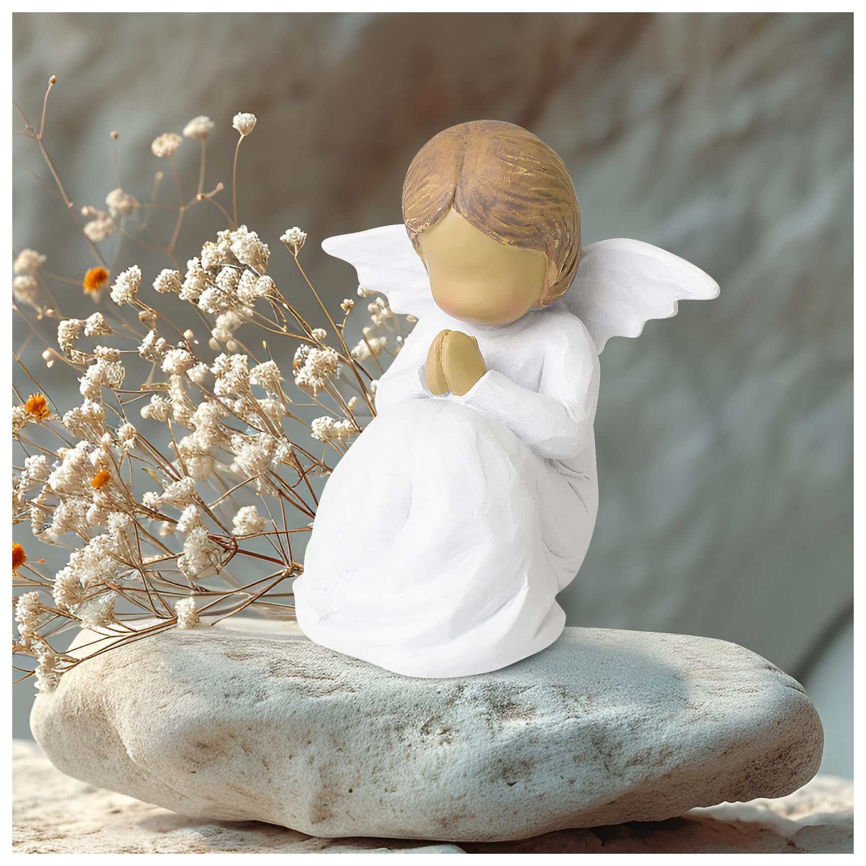 Loyzcy Prayer Angel Statue Guardian Angel Gifts for Women, Baptism ...