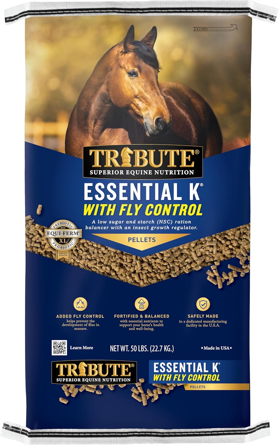 Amazon.com : TRIBUTE Essential K Ration Balancer Horse Feed with Fly ...