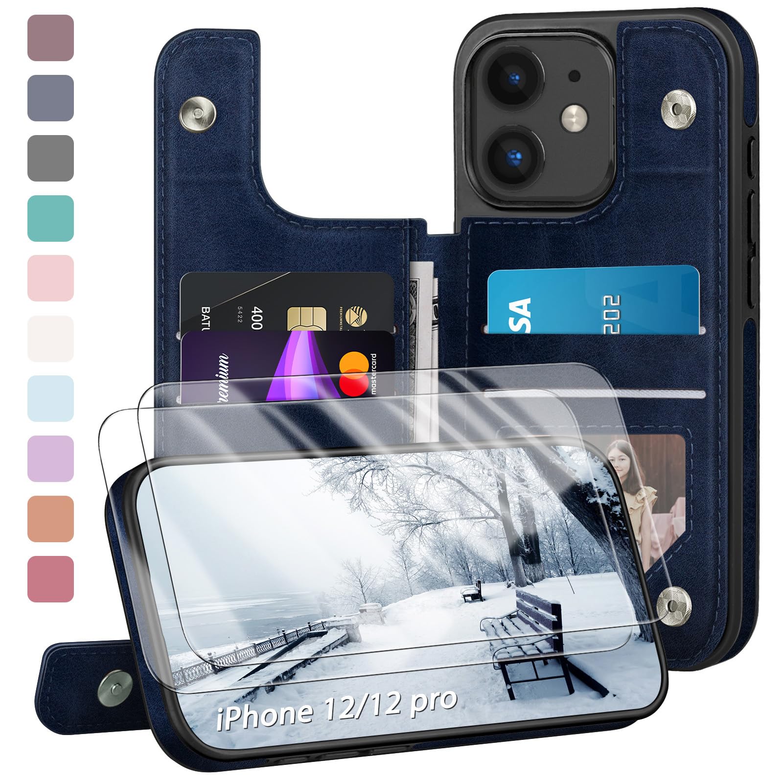 Amazon.com: Designed for iPhone 12/12 Pro Case Wallet, Card Holder Case ...