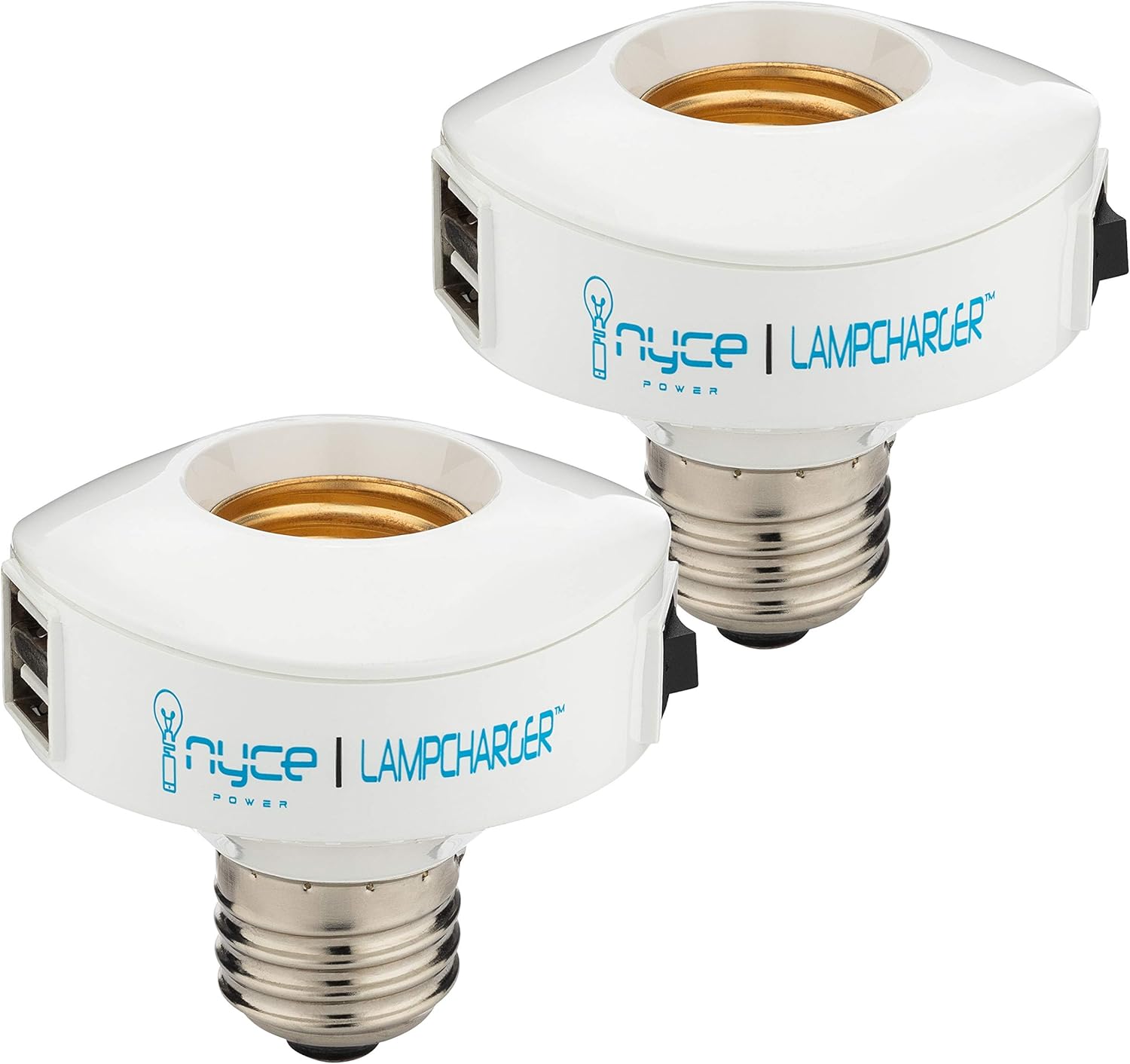 Nyce Power LampCharger Light Bulb Socket Adapter, Light Socket USB ...