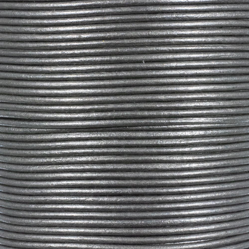 Amazon.com: 25 Yards of Solid Round 2mm Metalic Dark Grey Real and ...