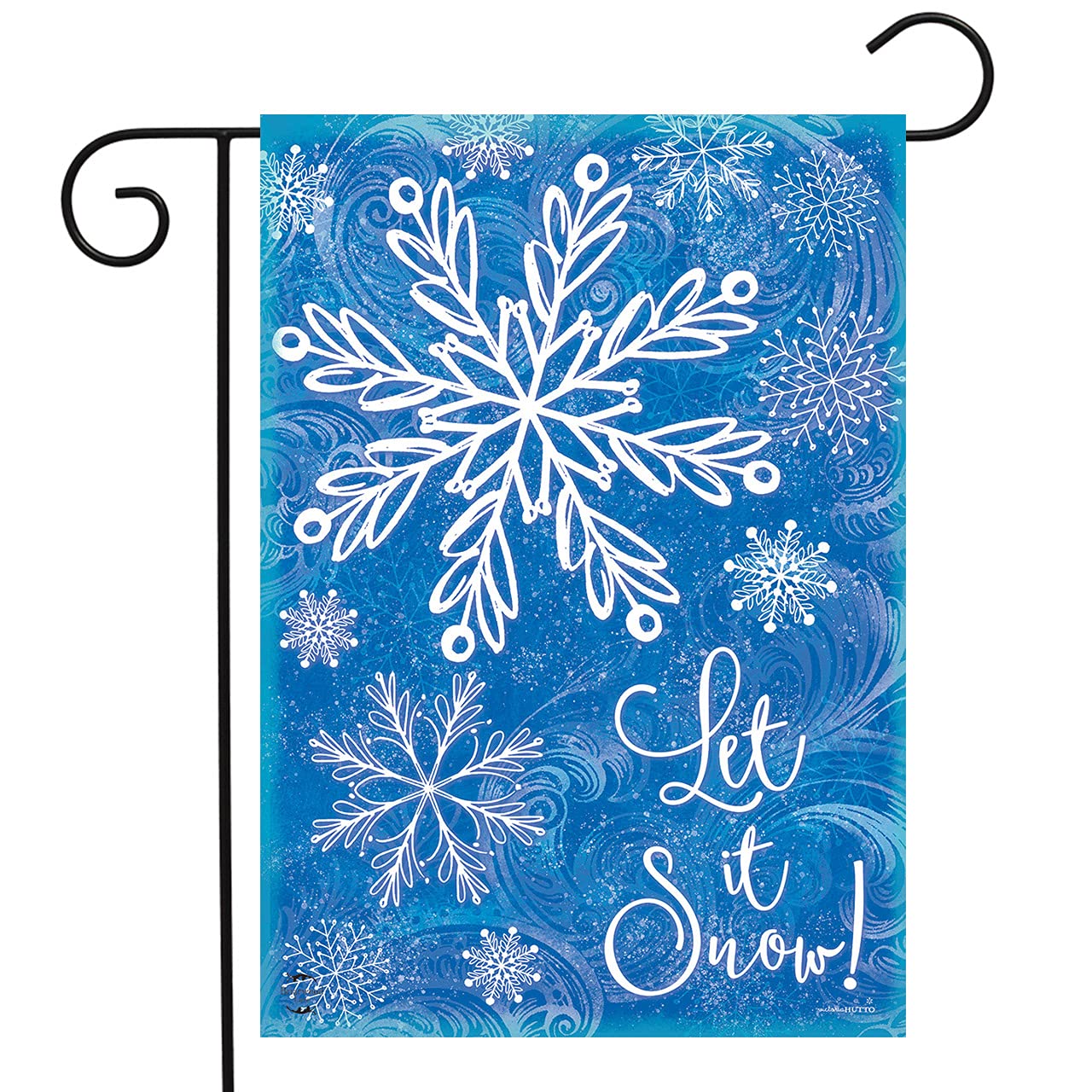 Amazon.com : Glistening Snowflakes Winter Garden Flag Let It Snow 12.5 ...