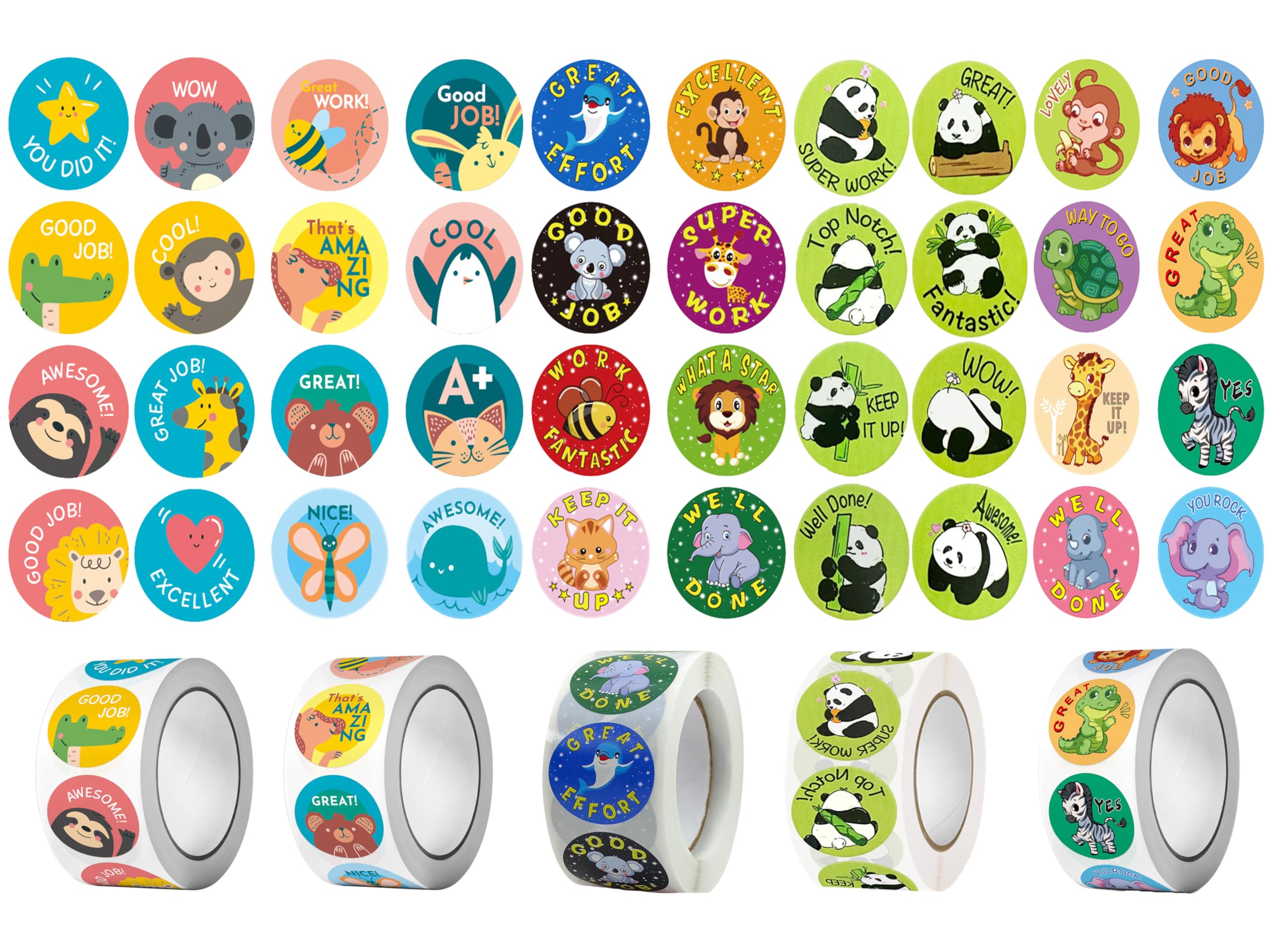 Amazon.com: 2500 PCS Reward Stickers for Teachers School Motivational ...