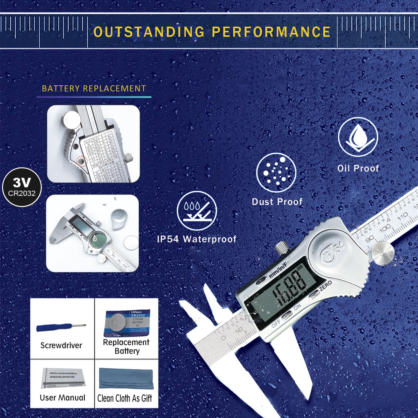 Snapklik.com : Digital Caliper Micrometer Measuring Tool - 8 Inch /200mm Stainless Steel ...
