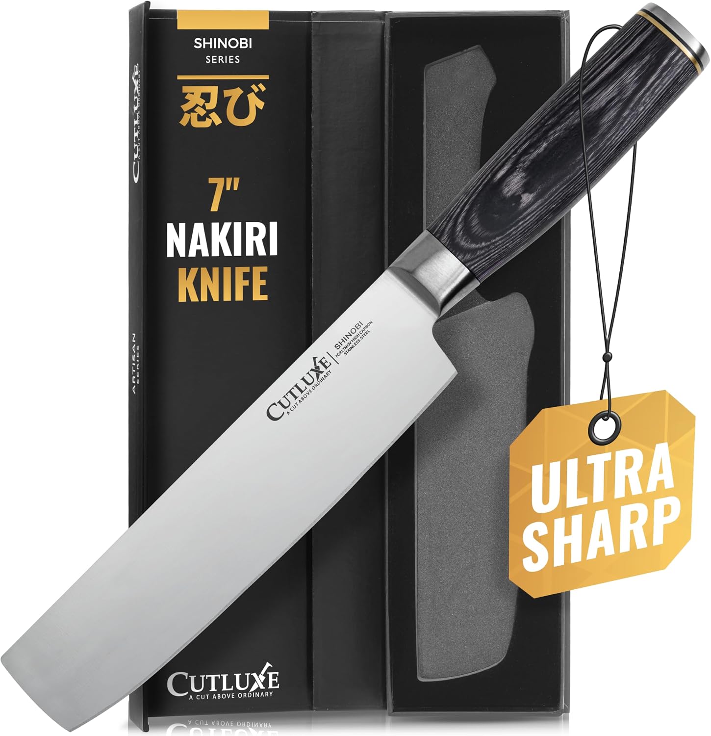 Amazon.com: Cutluxe Nakiri Knife – Ultra Sharp 7" Vegetable Japanese ...