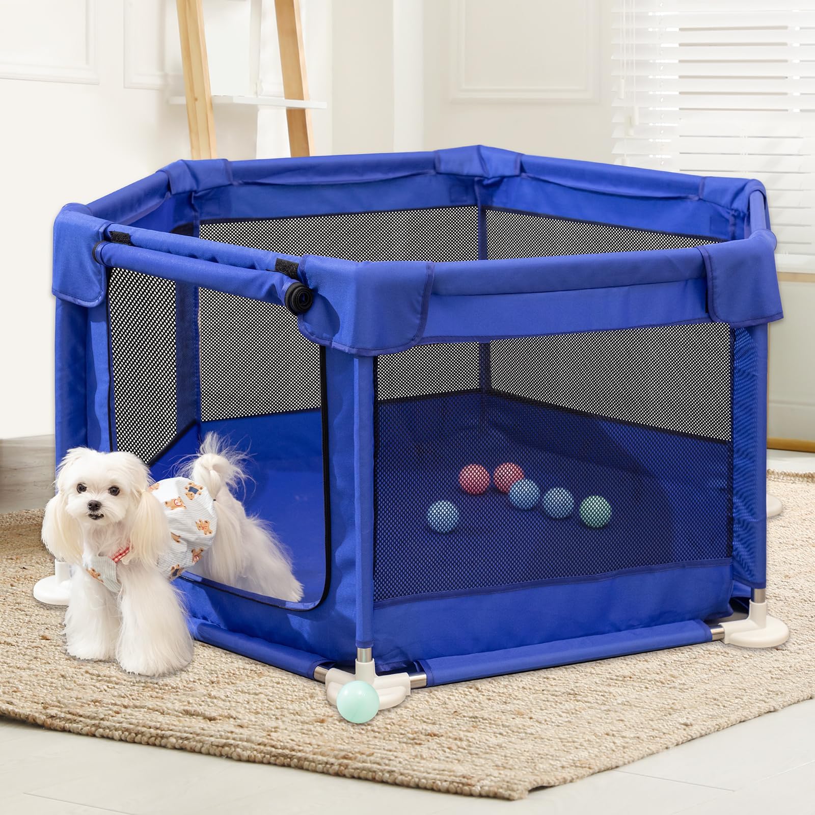 Amazon.com : Dog Playpen 42×42x24 Inches,Small Animals Playpen,Sturdy ...