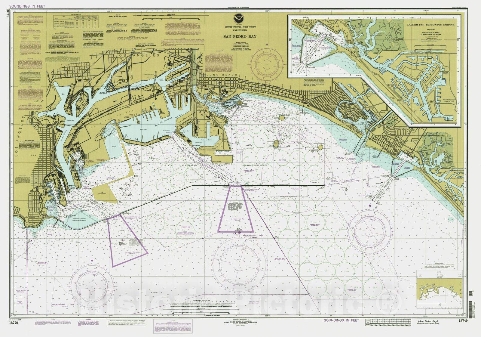 San Pedro Bay Map Admiralty 1082 US West Coast California San Pedro