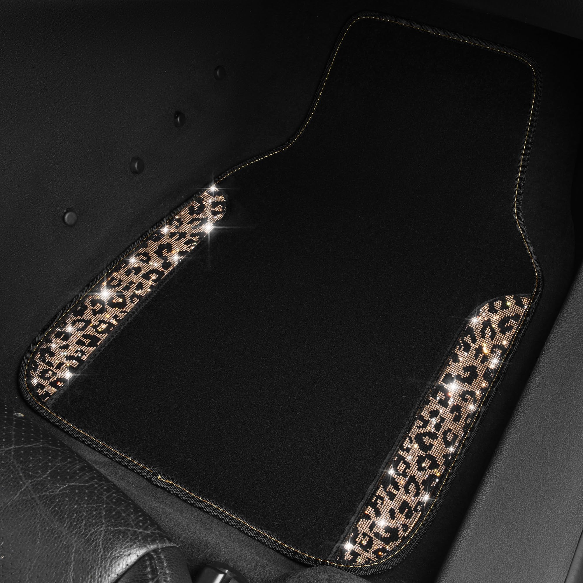 CAR PASS Bling Diamond Car Floor Mats, Shining Rhinestone Carpet ...