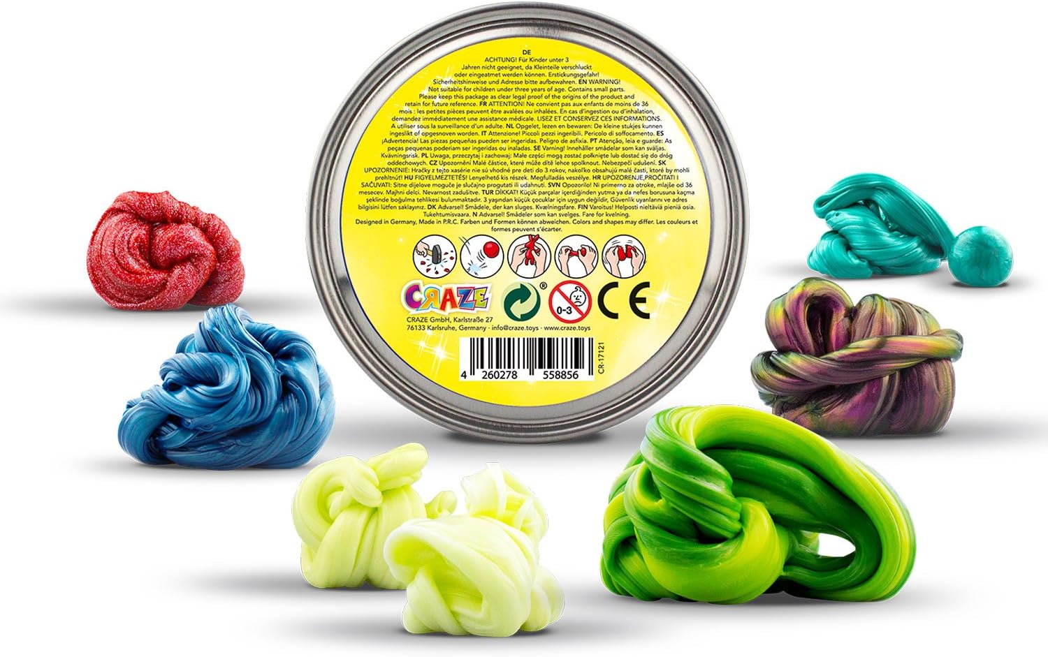 CRAZE Magic Dough Professor Intelligent Super Putty 80g in Tin Gluten ...