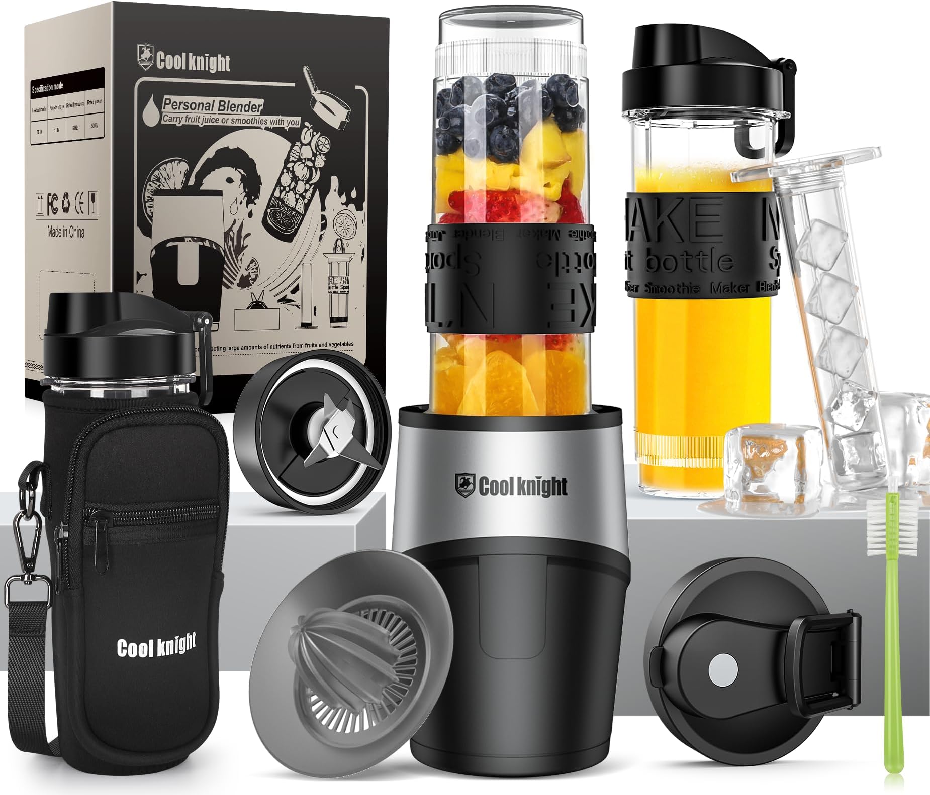 Amazon.com: COOL KNIGHT Personal Blender, 500W Portable Blender for ...