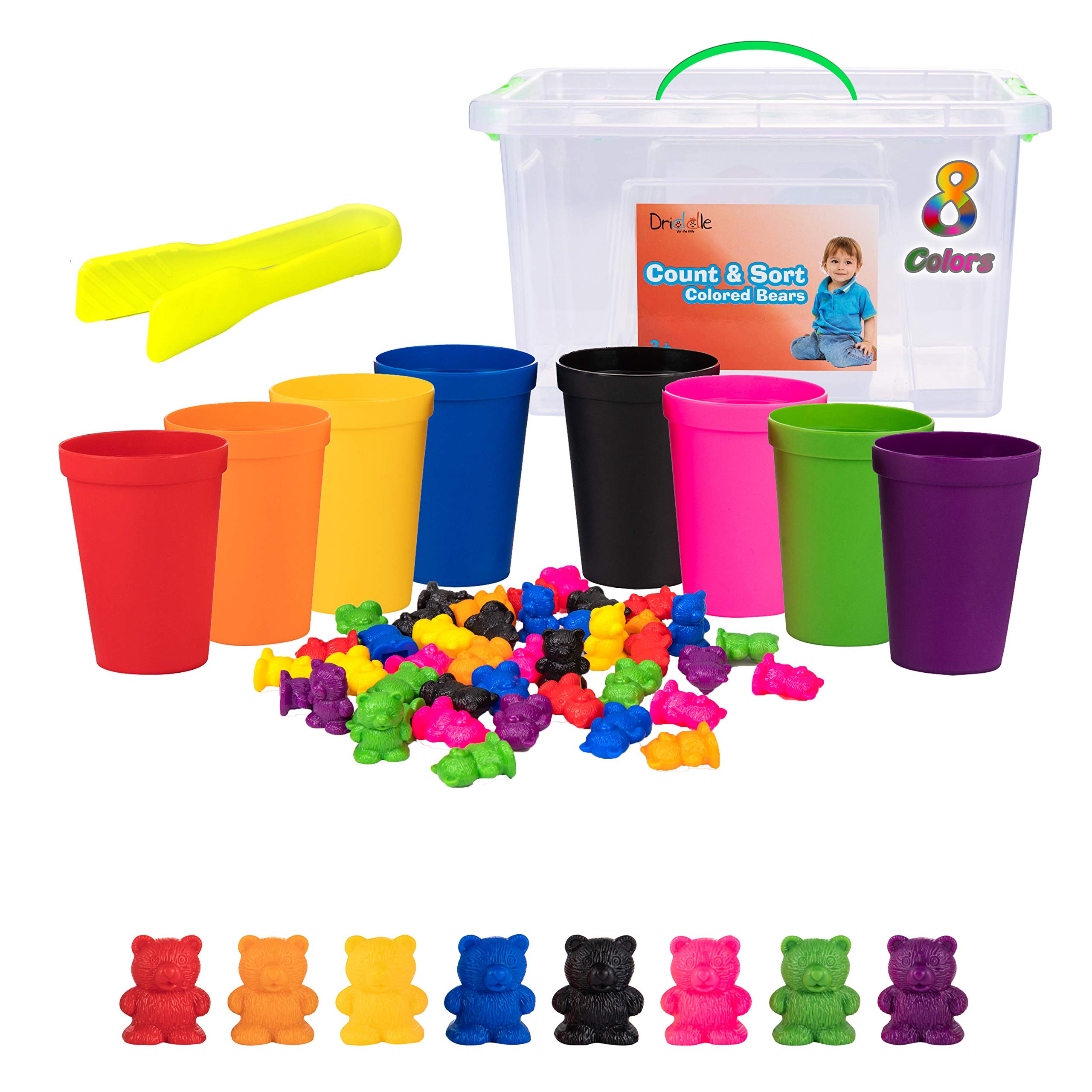 Buy Colorful Counting Bears with Matching Cups - Sort, Count & Color Re ...