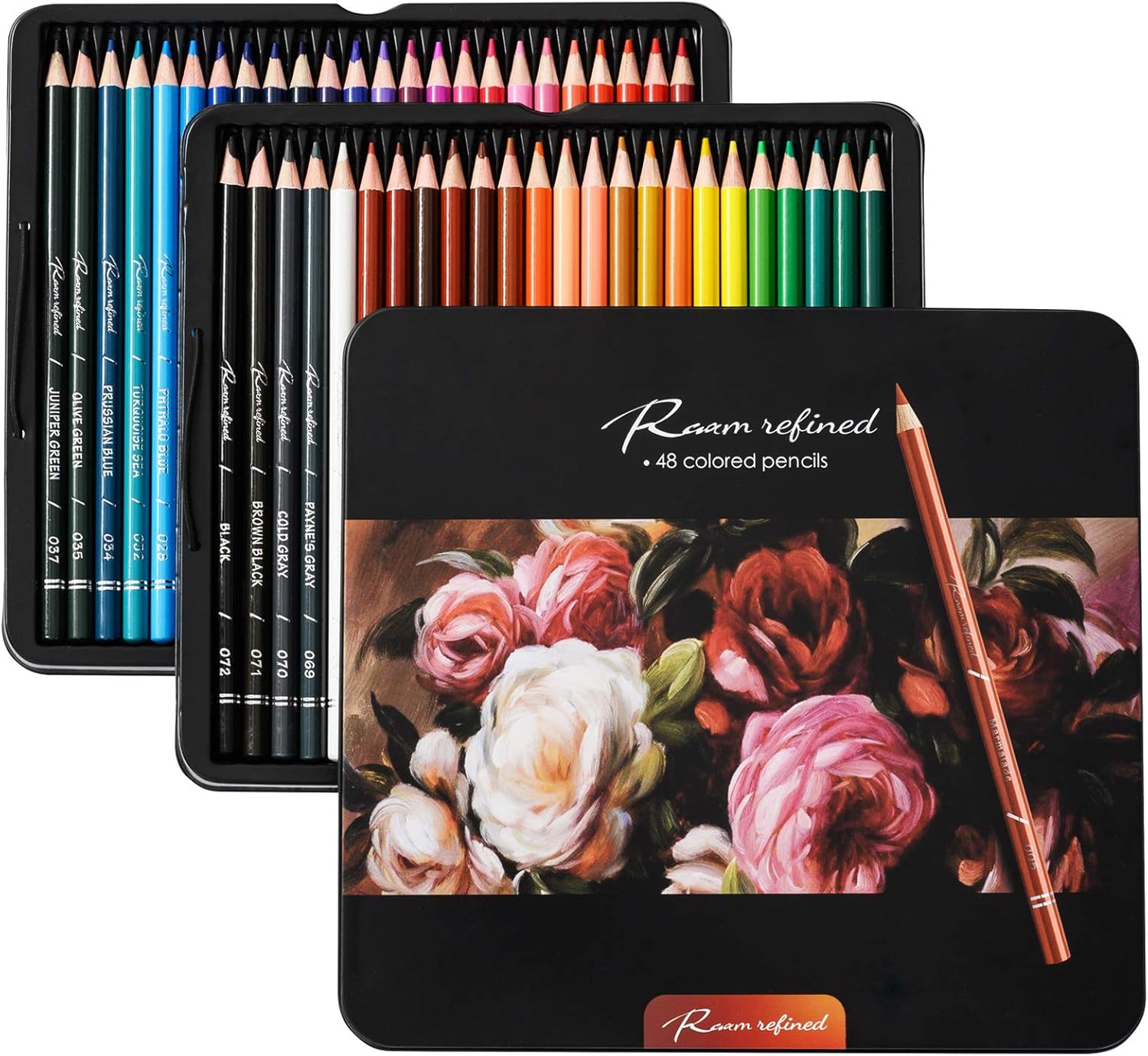 48 Premium Colored Pencils for Adult Coloring,Artist Soft Series Lead ...