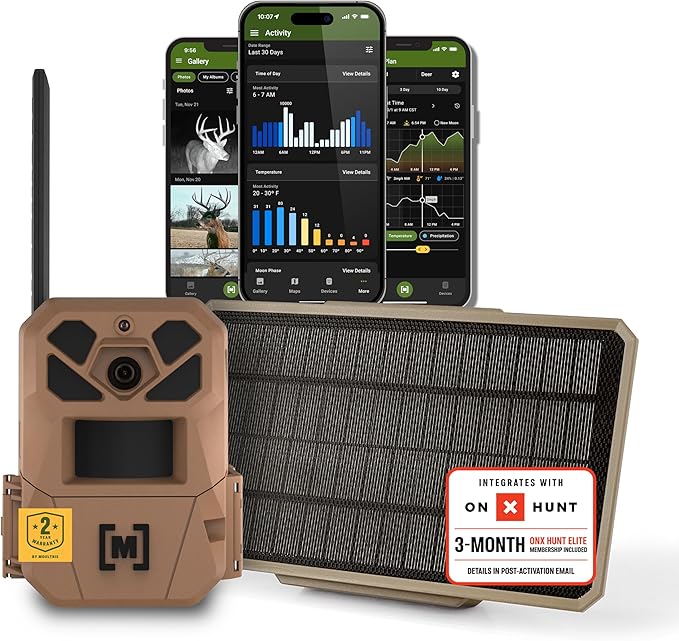 Amazon.com : Moultrie Edge 3 Cellular Trail Camera with 3.4W Solar Kit ...