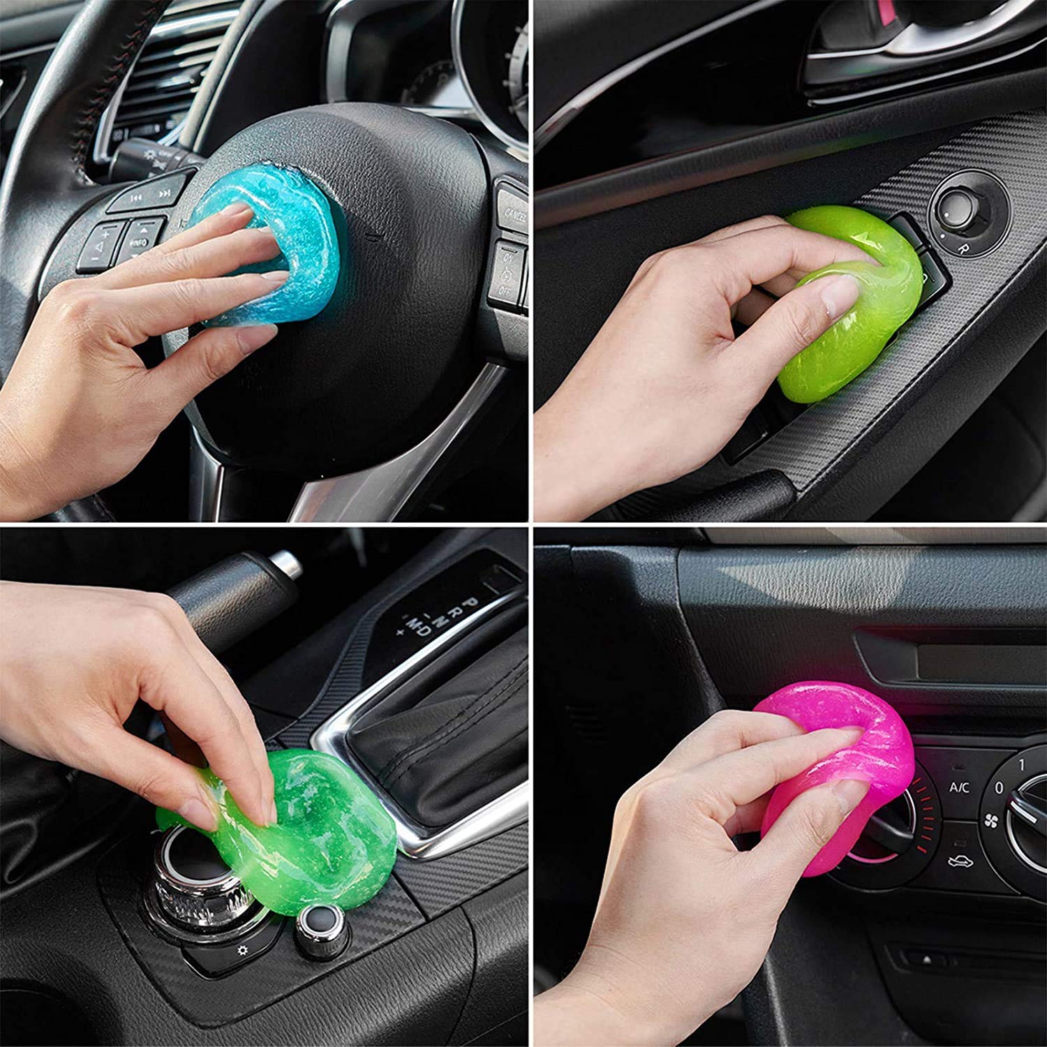 4 Pack Cleaning Gel Universal Dust Cleaner for PC Keyboard Cleaning Car ...