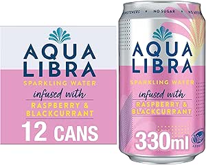 AQUA LIBRA Raspberry & Blackcurrant 330ML, Pack of 12 : Amazon.co.uk: Grocery