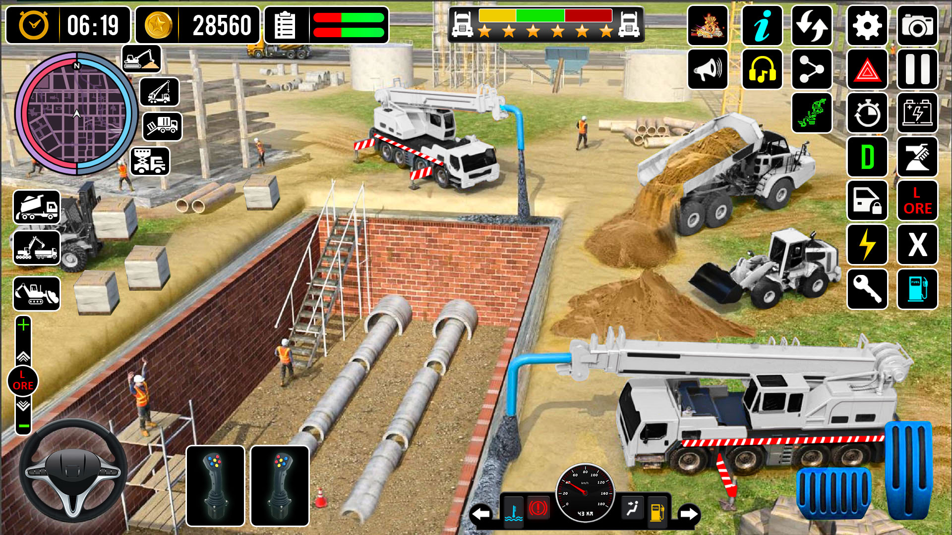 Real Heavy Excavator Simulator: Road Crane Excavator Games: Excavator ...