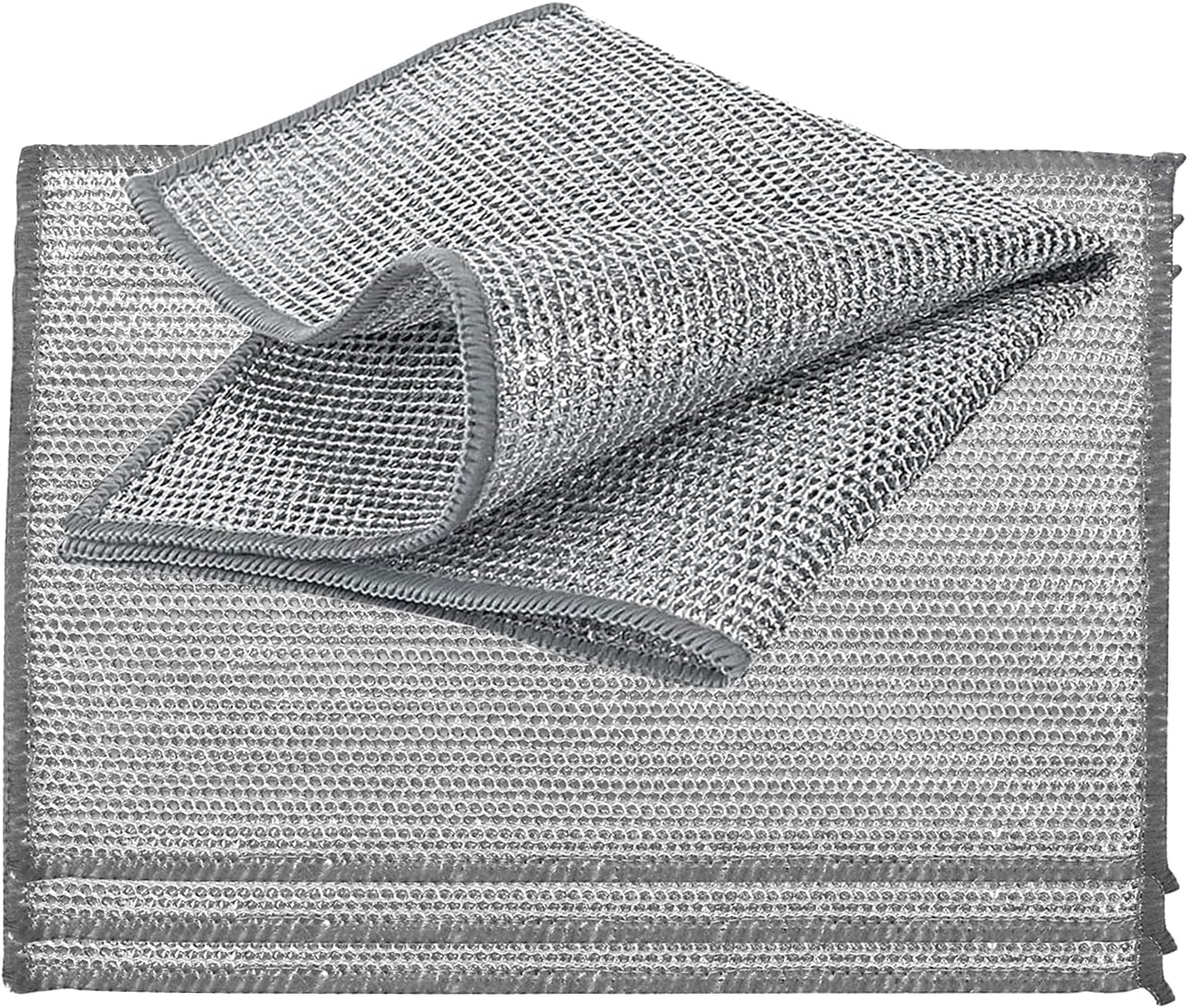 Amazon.com: YinQin 4 PCS Double Layer Wire Dishwashing Cloth Rags 20x28 ...