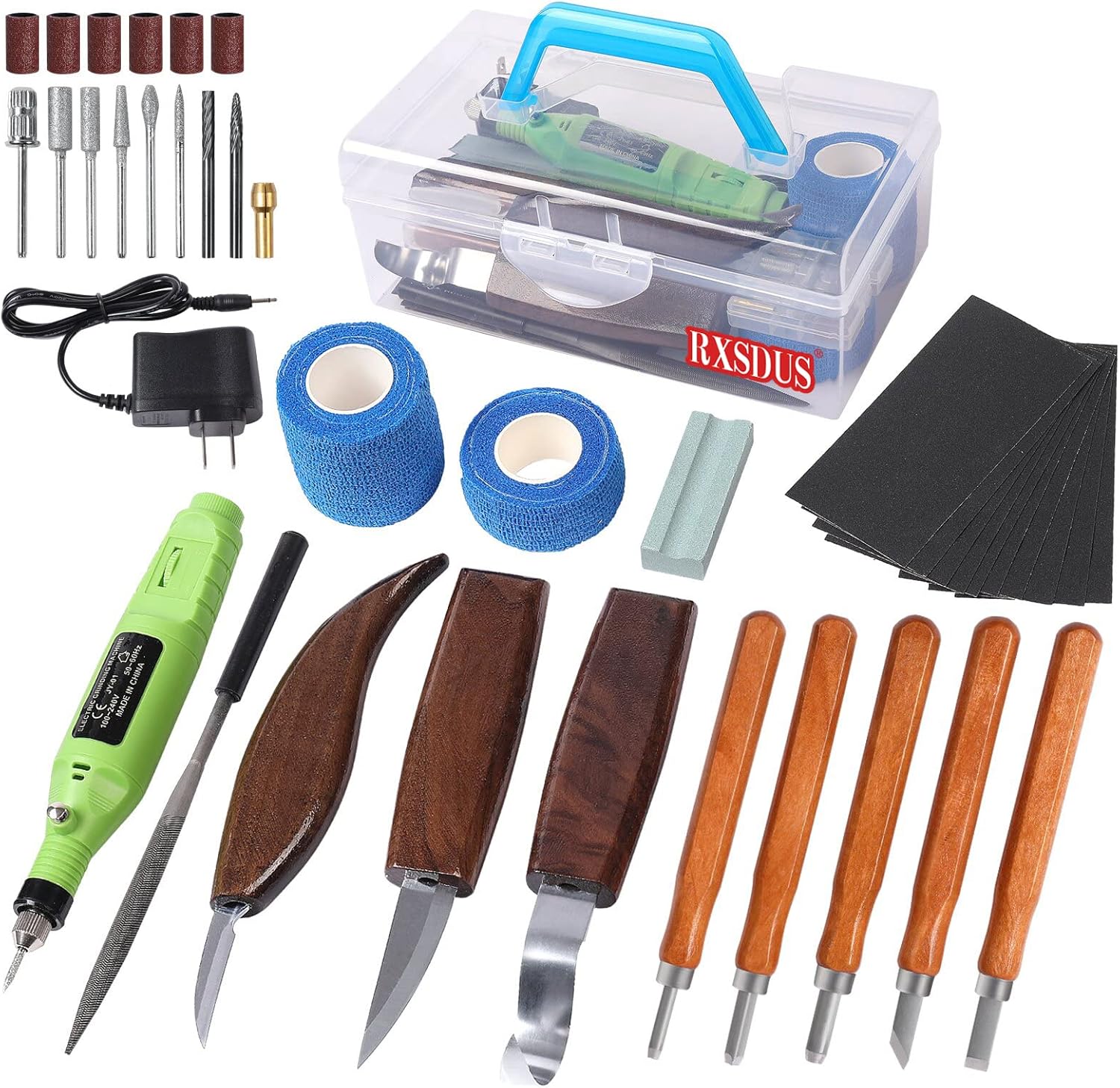 Amazon.com: RXSDUS Upgrade 38 PCS Wood Carving Kit,Wood Carving Tool ...