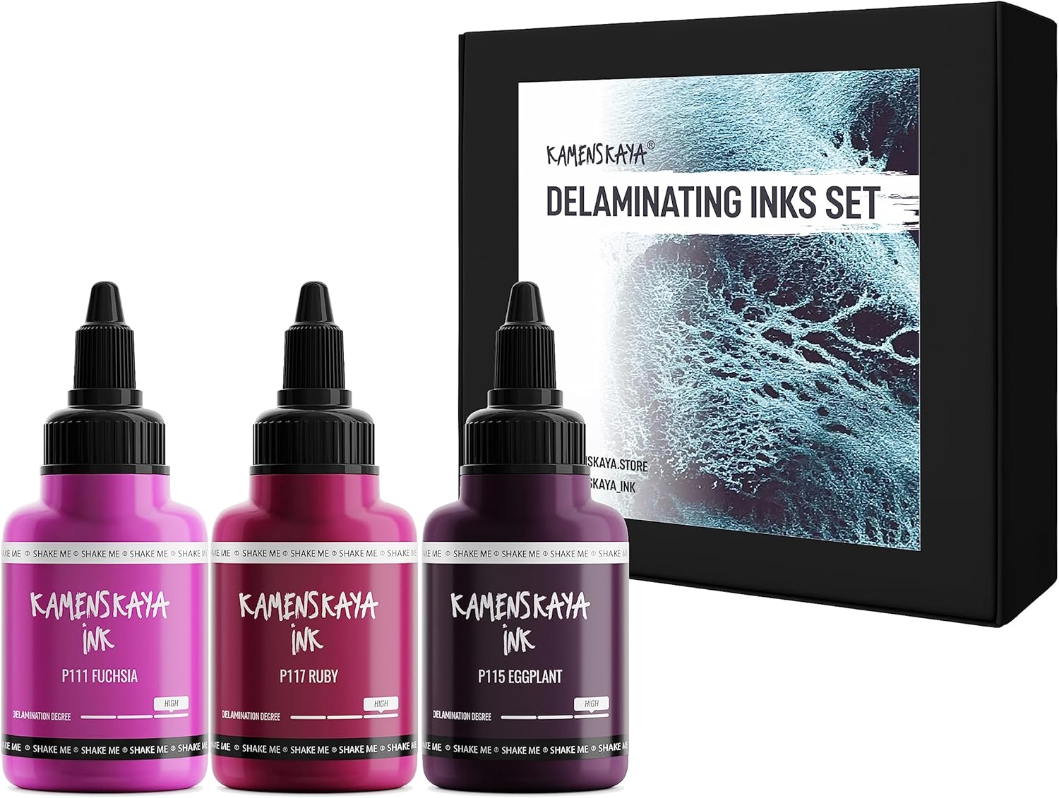 Amazon.com : KAMENSKAYA Delaminating Alcohol Ink Set #3 - Self ...